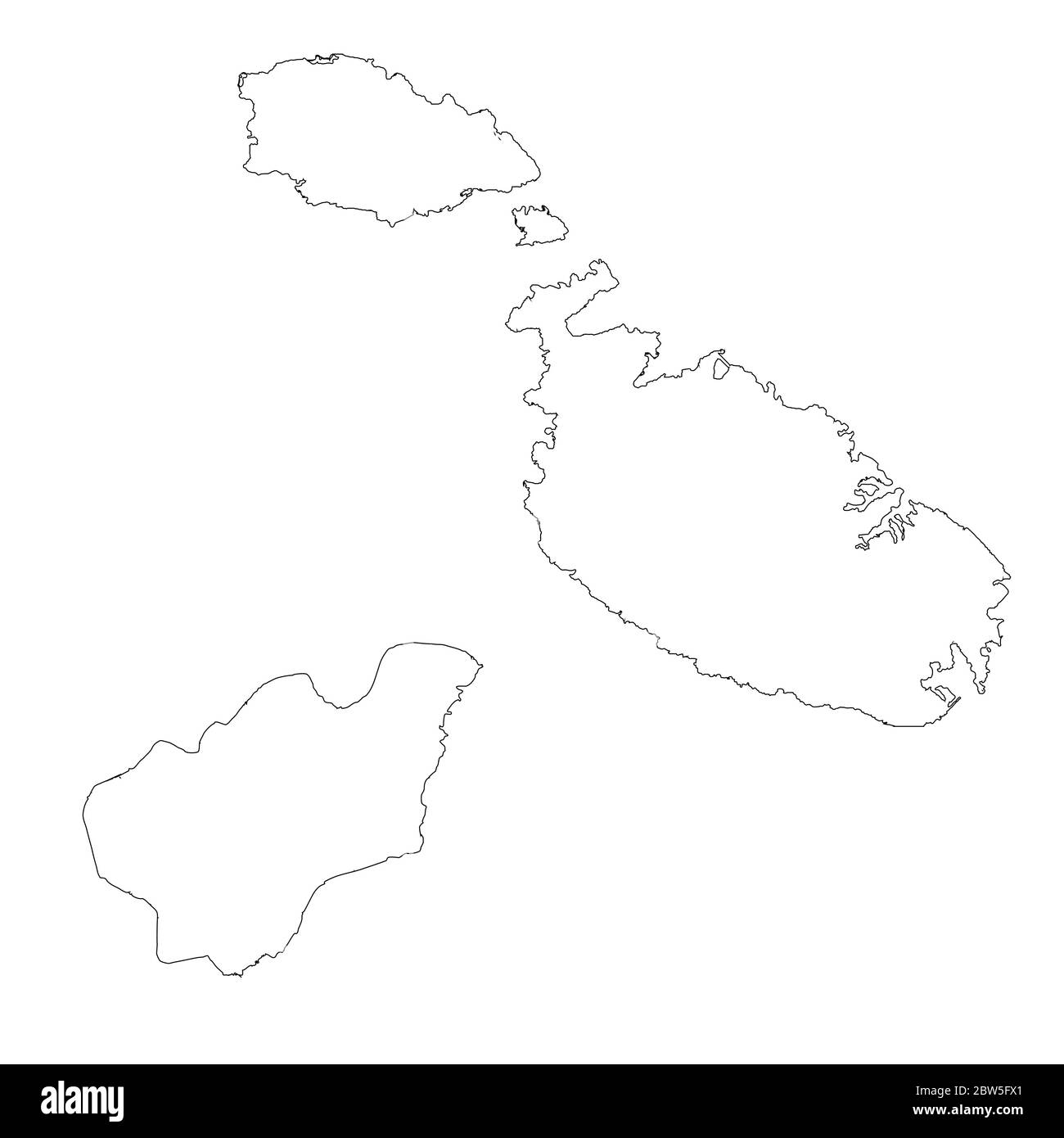 Map of malta vector vectors hi-res stock photography and images - Alamy