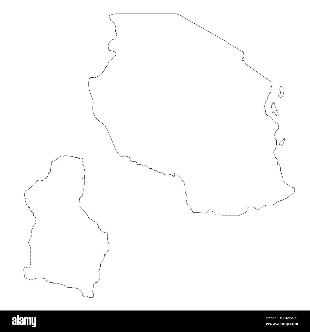 Vector map Tanzania and Dodoma. Country and capital. Isolated vector ...