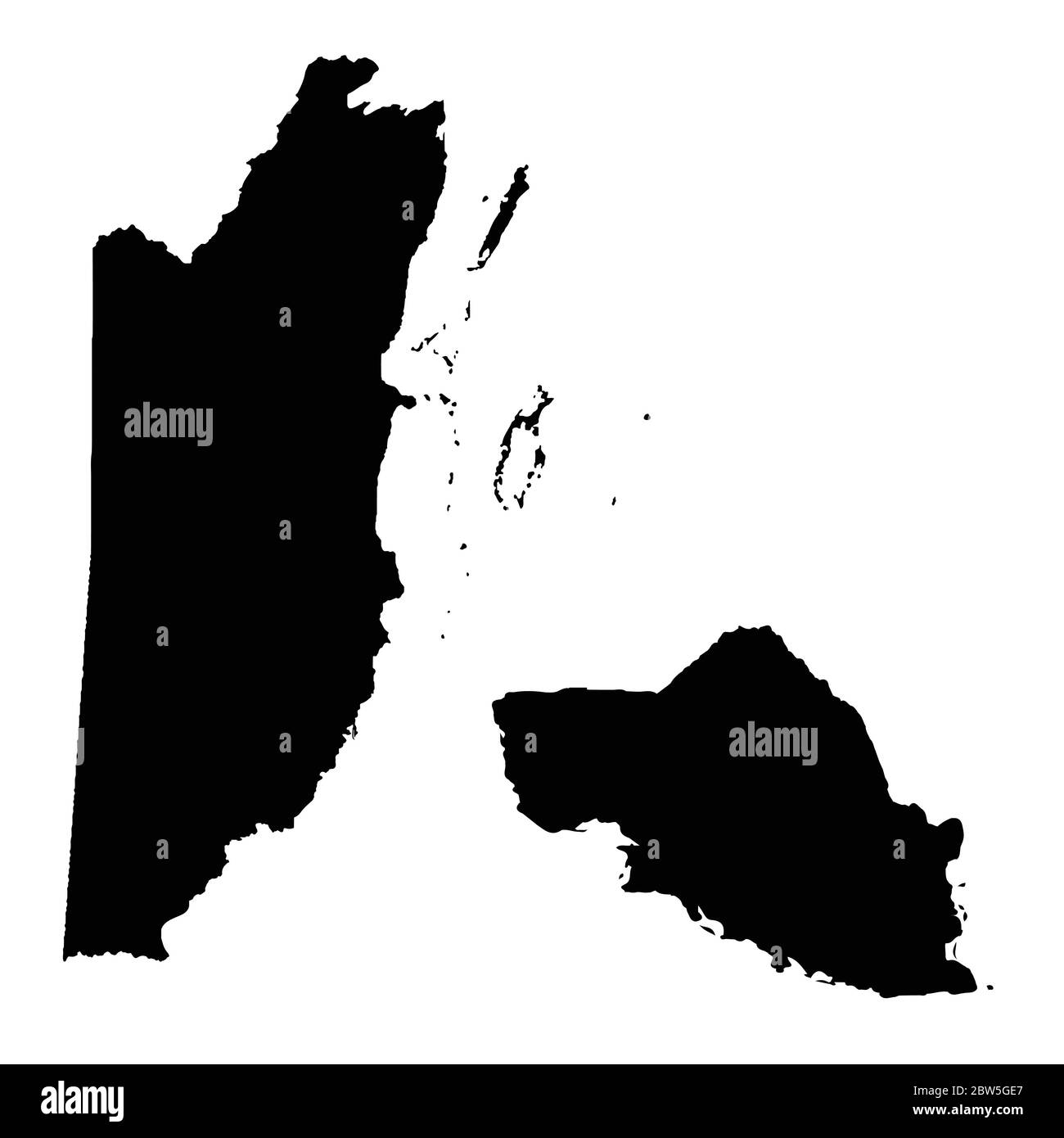 Vector map Belize and Belmopan. Country and capital. Isolated vector ...