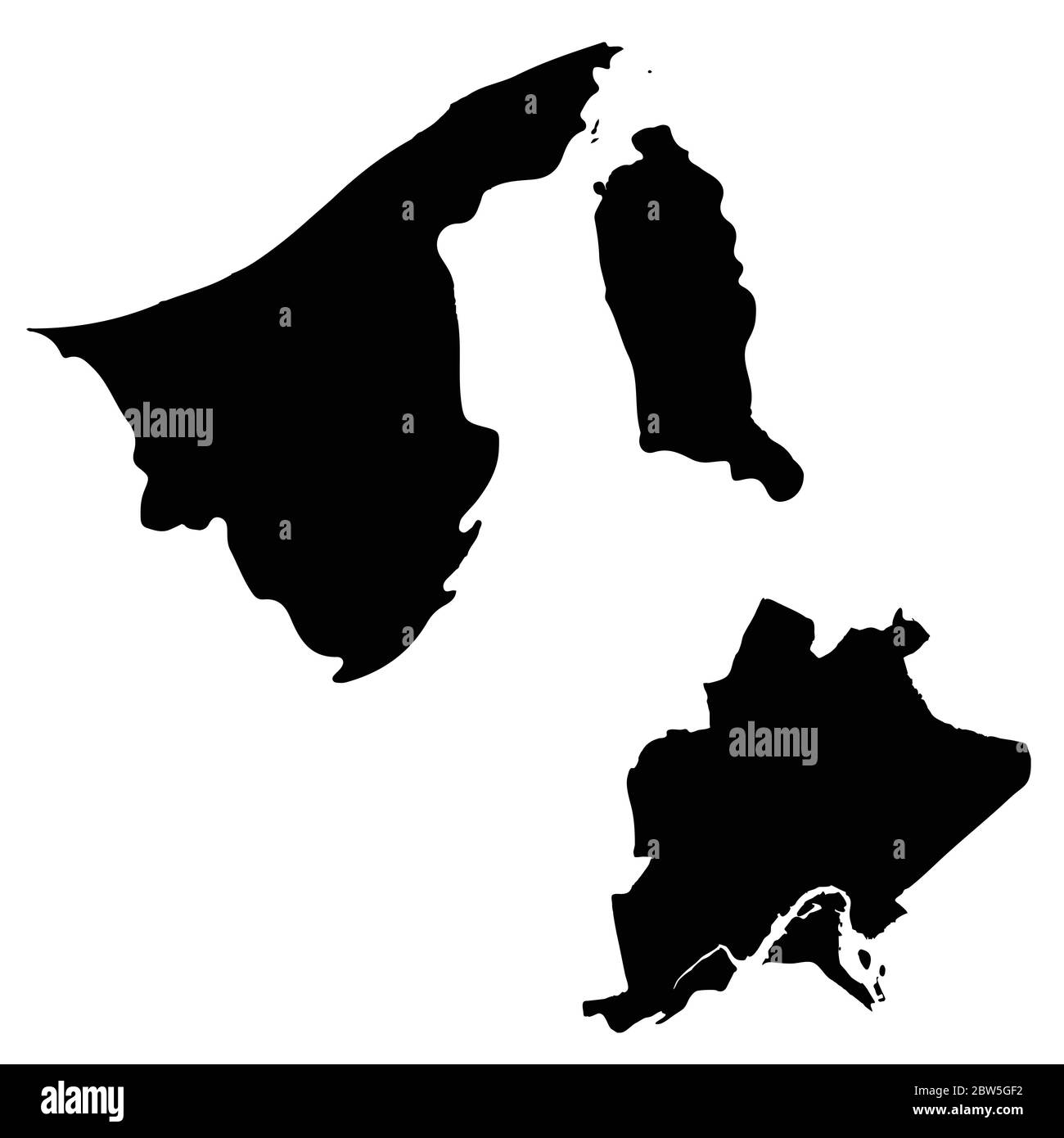 Vector map Brunei and Bandar Seri Begawan. Country and capital ...