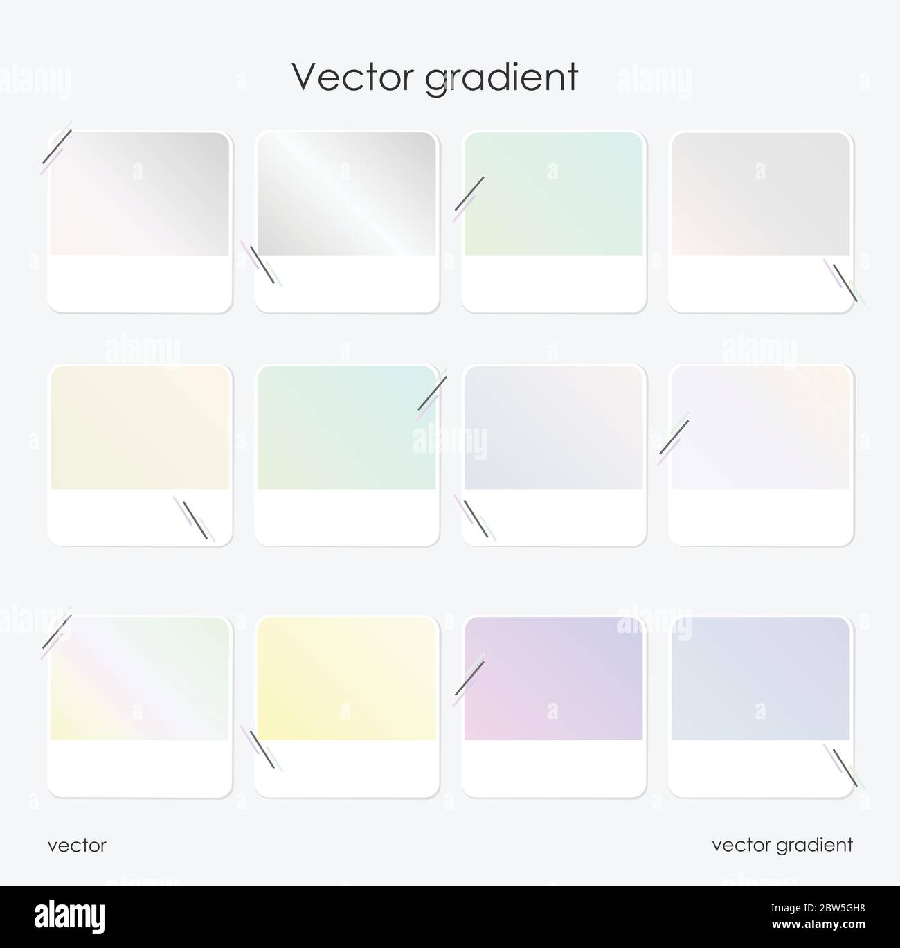 Set of light colorful backgrounds, gradient. For banner web, app ...