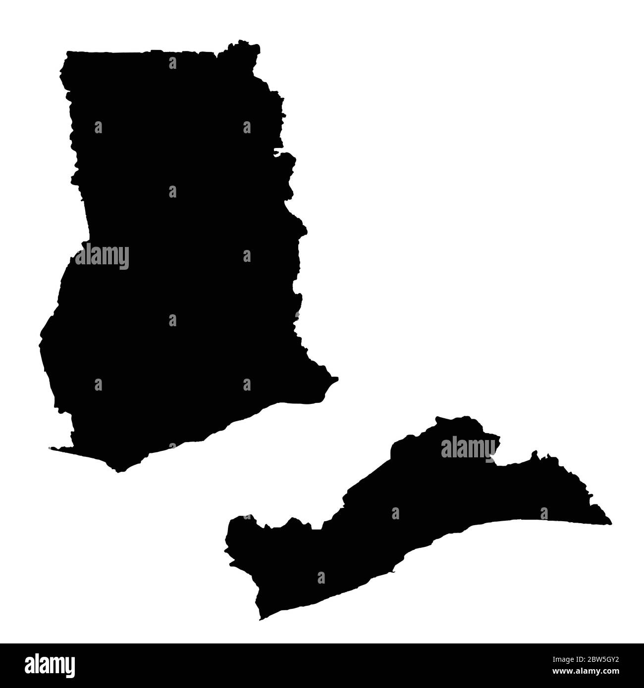 Vector map Ghana and Accra. Country and capital. Isolated vector ...