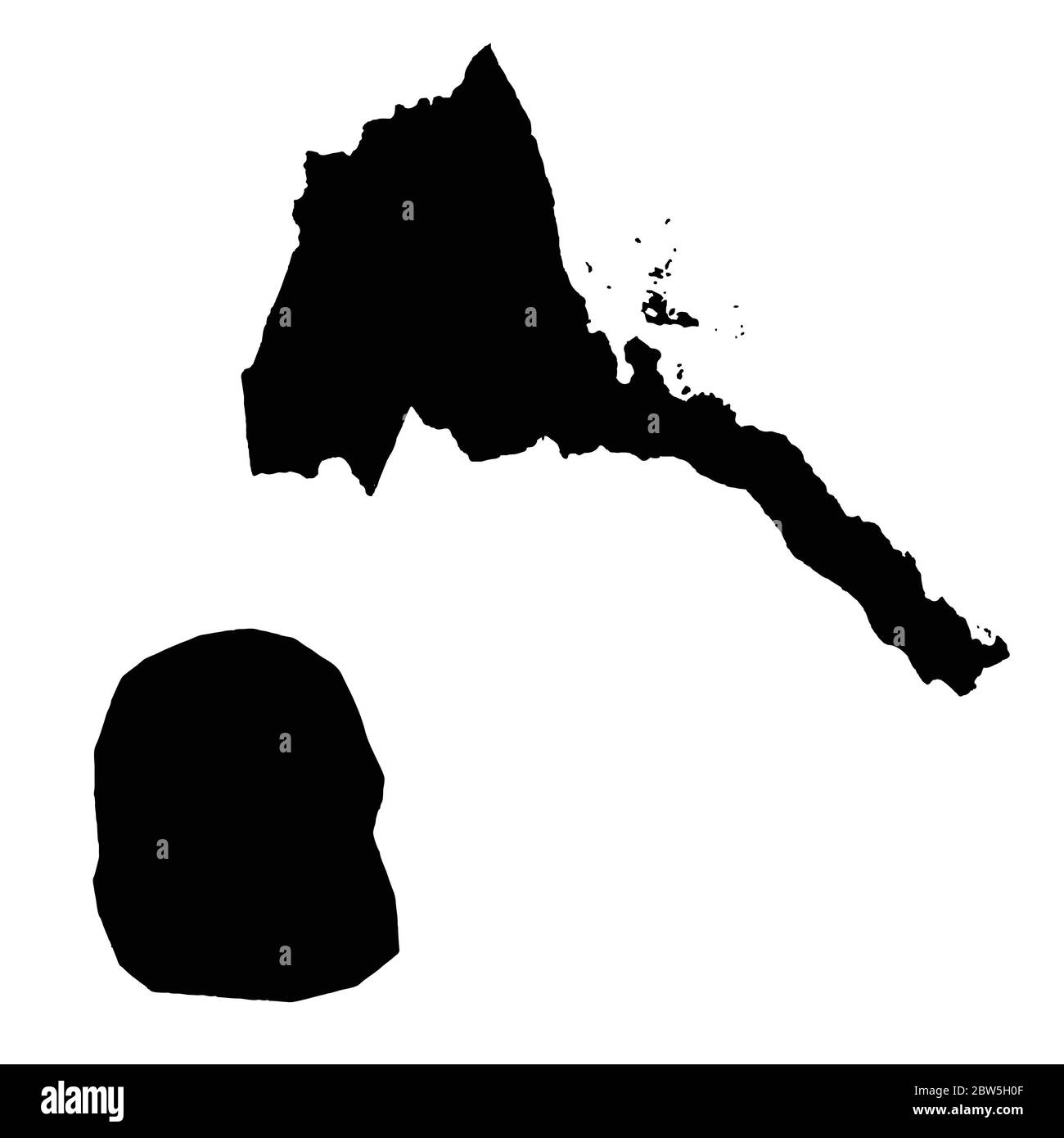 Vector map Eritrea and Asmara. Country and capital. Isolated vector ...