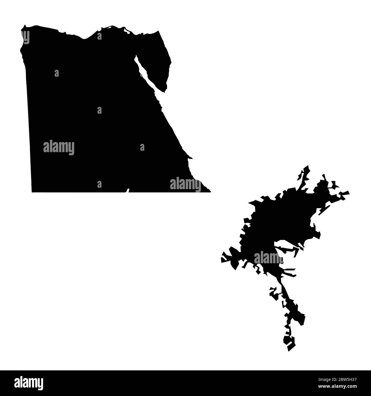 Vector map Egypt and Cairo. Country and capital. Isolated vector ...