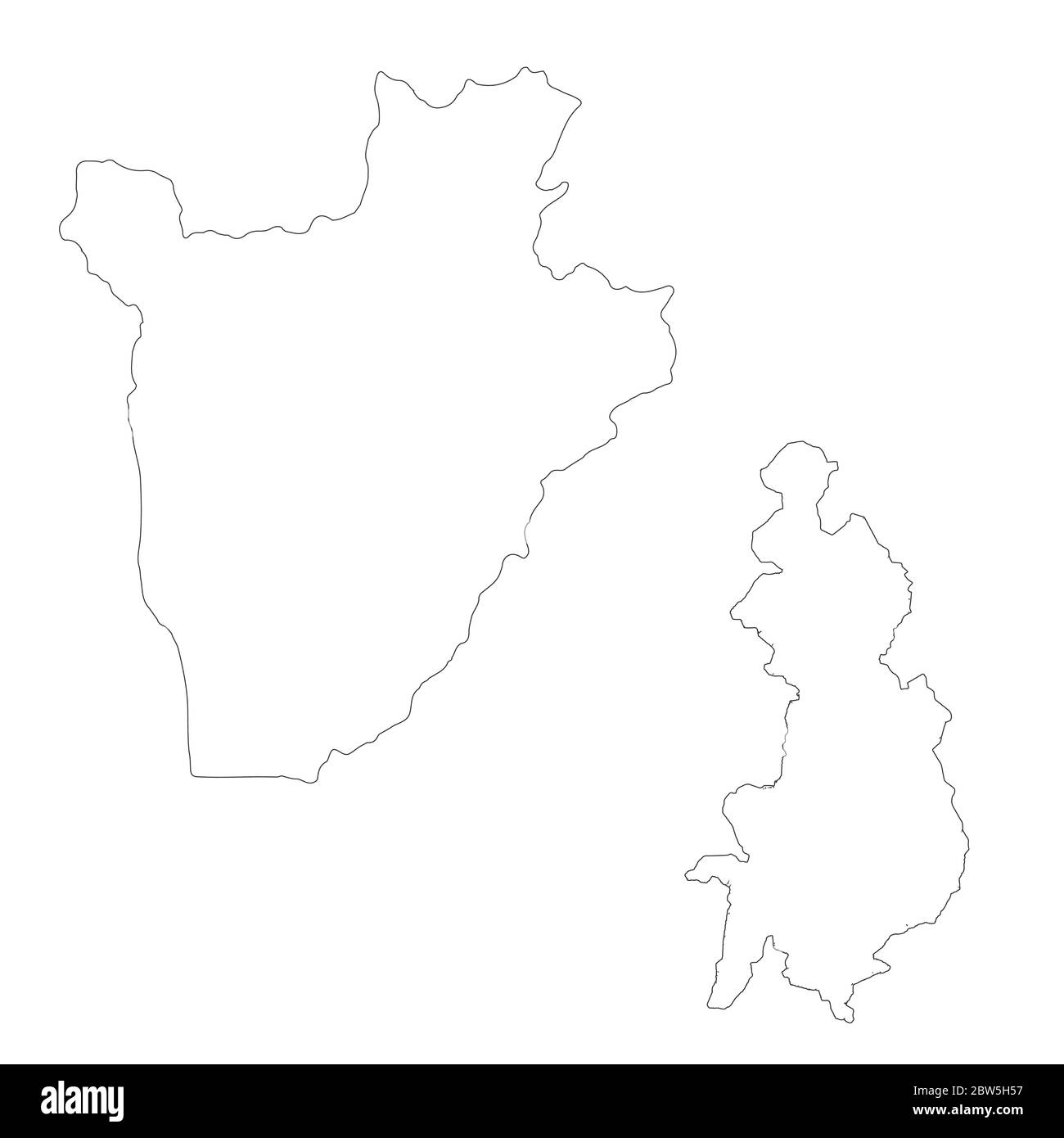 Vector Map Burundi And Gitega Country And Capital Isolated Vector