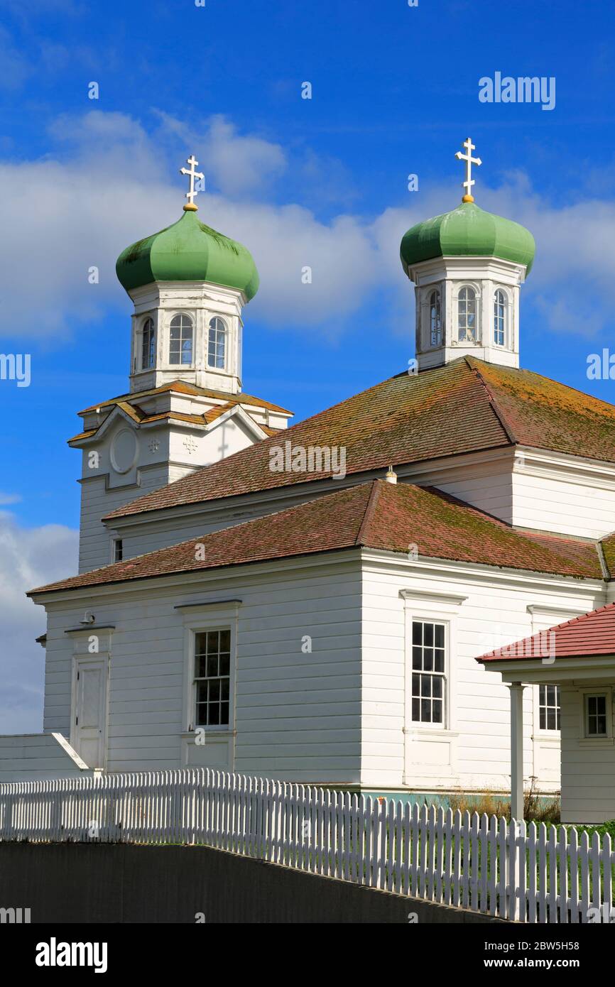Russian Orthodox Church, Unalaska Island, Aleutian Islands, Alaska, USA ...