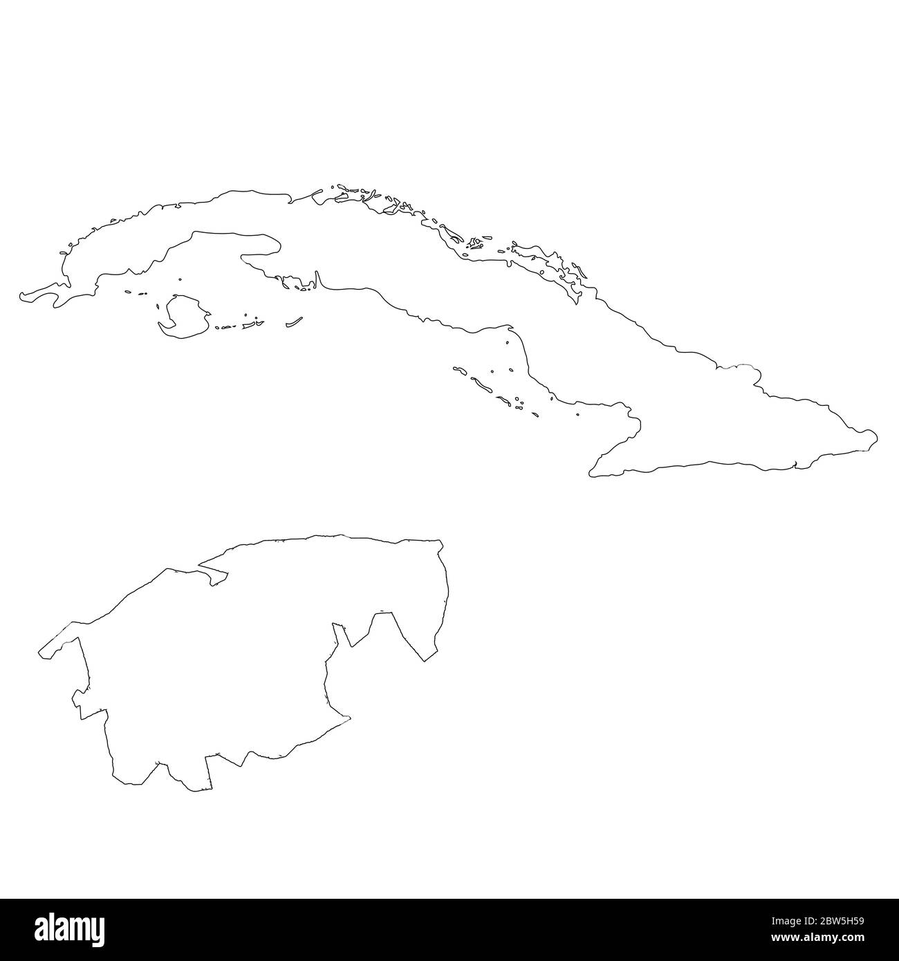 Cuba political map capital havana Stock Vector Images - Alamy