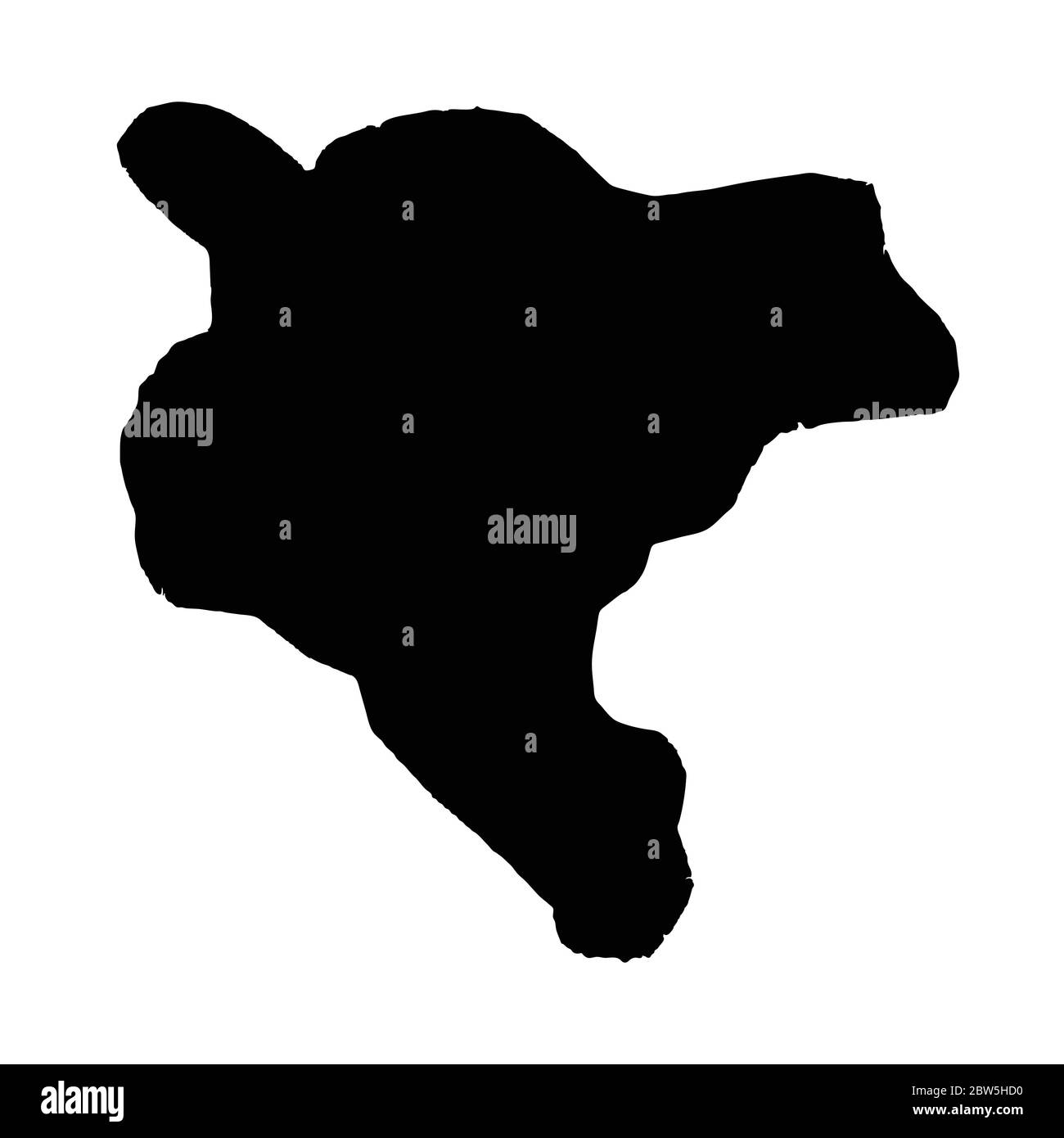 Vector map Addis Ababa. Isolated vector Illustration. Black on White ...