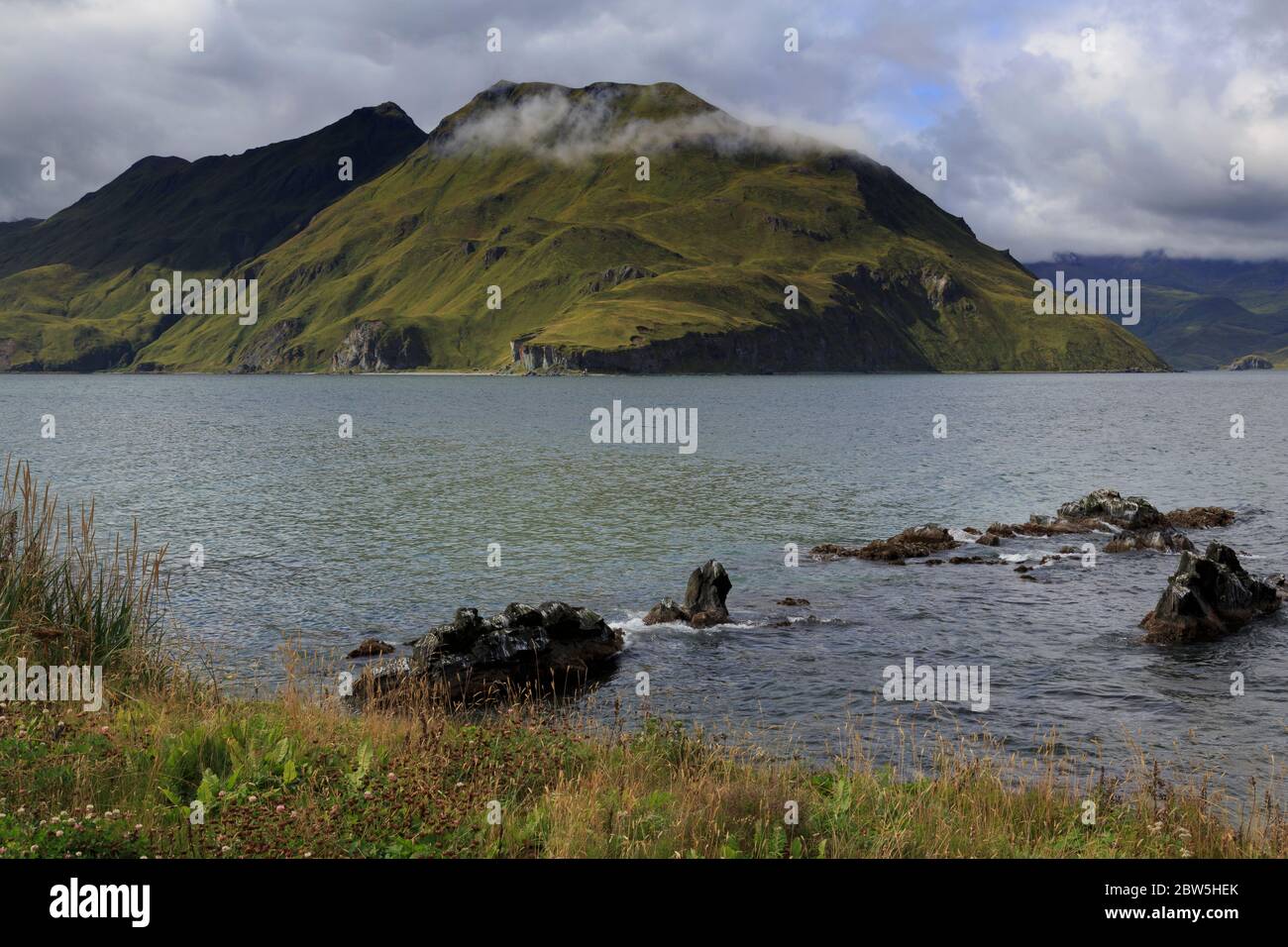 Unalaska Bay, Dutch Harbor, Aleutian Islands, Alaska, USA Stock Photo ...