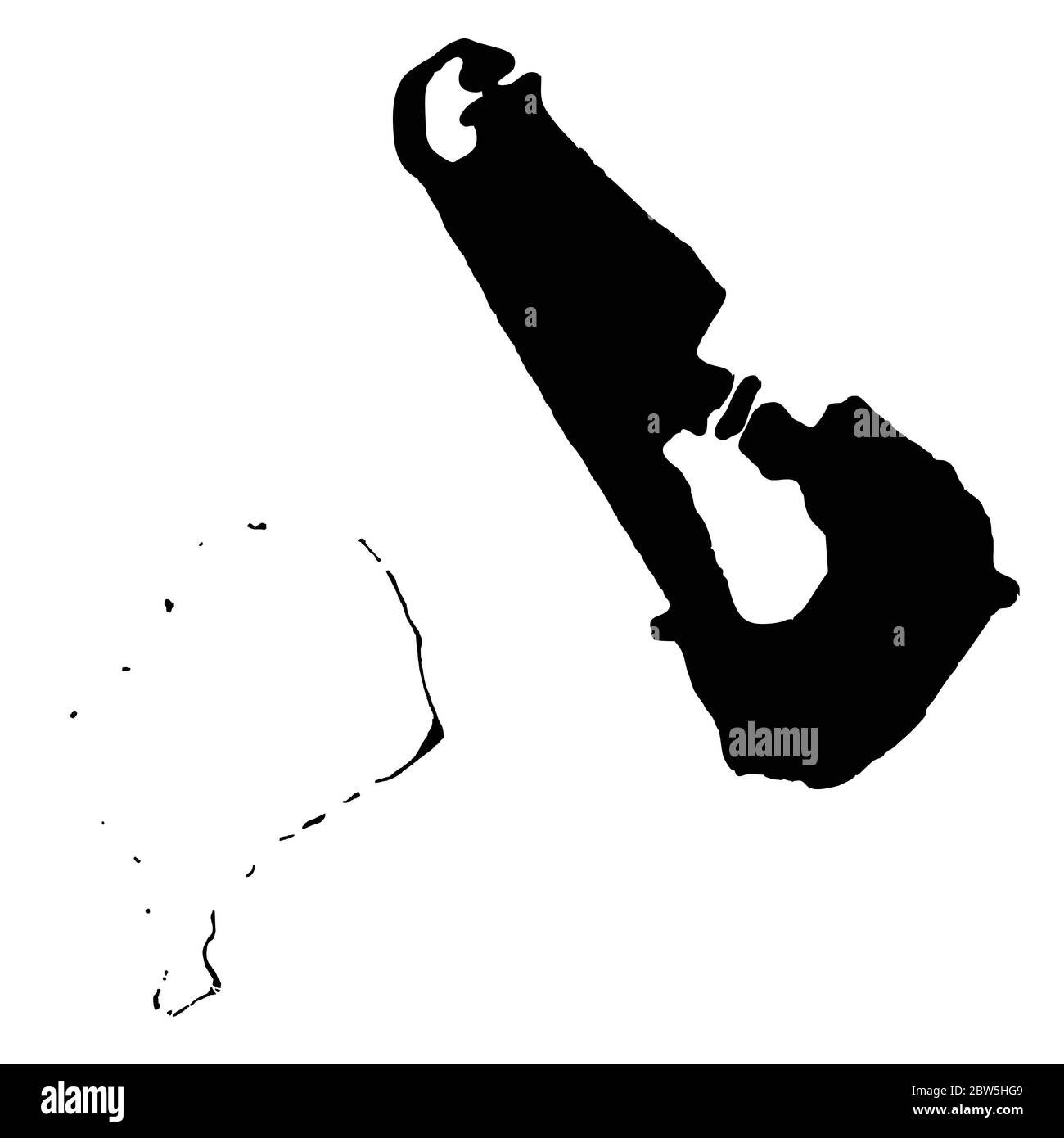 Vector map Tuvalu and Funafuti. Country and capital. Isolated vector ...