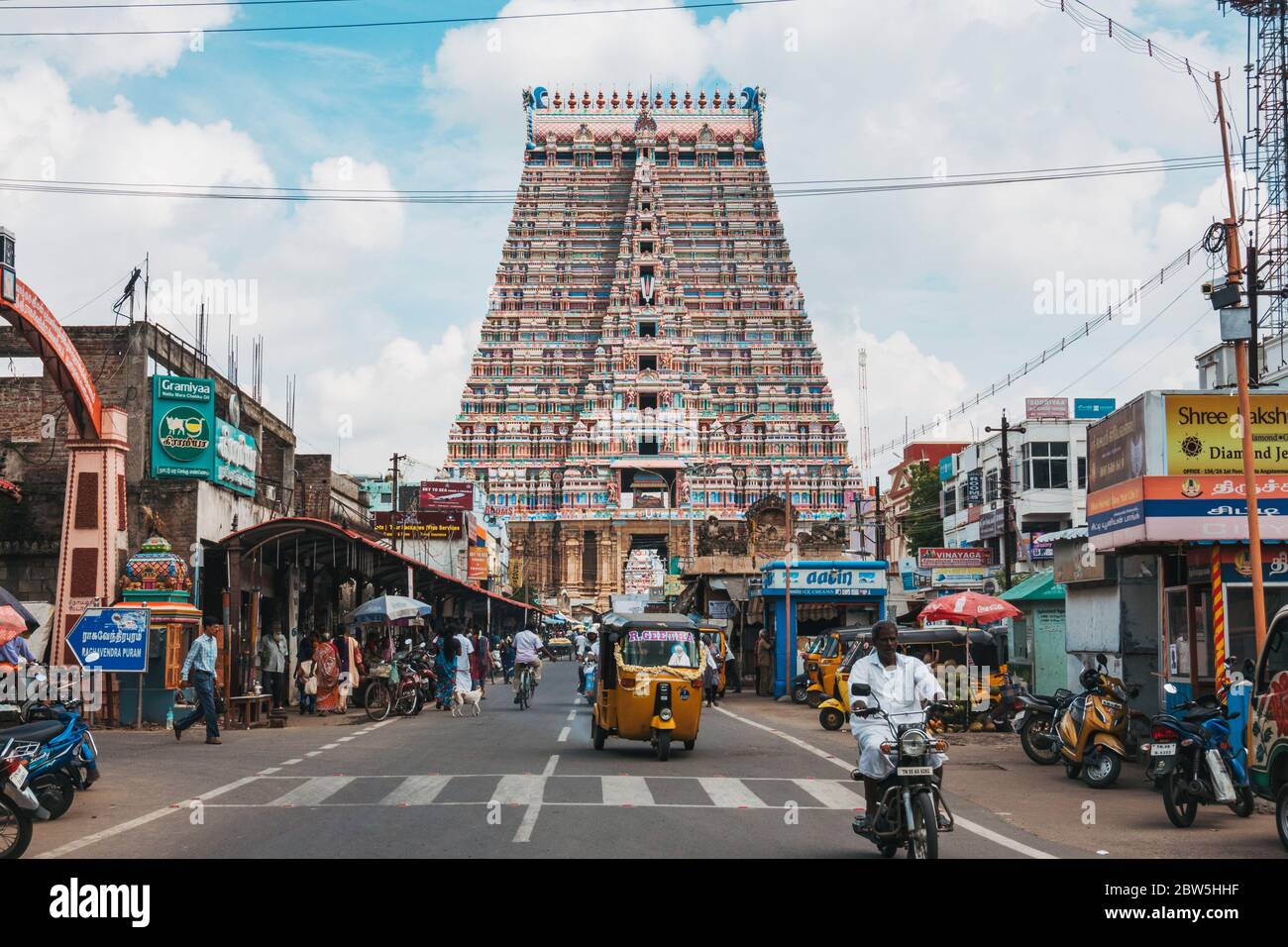 The exuberantly decorated Sri Ranganatha Swamy Temple, a Hindu temple ...