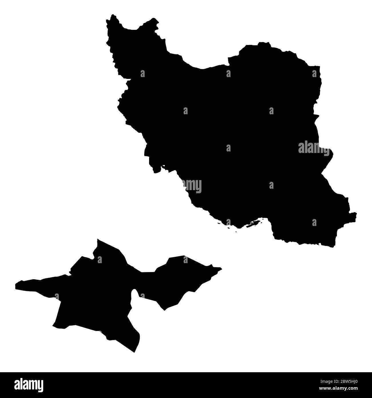 Vector map Iran and Tehran. Country and capital. Isolated vector ...