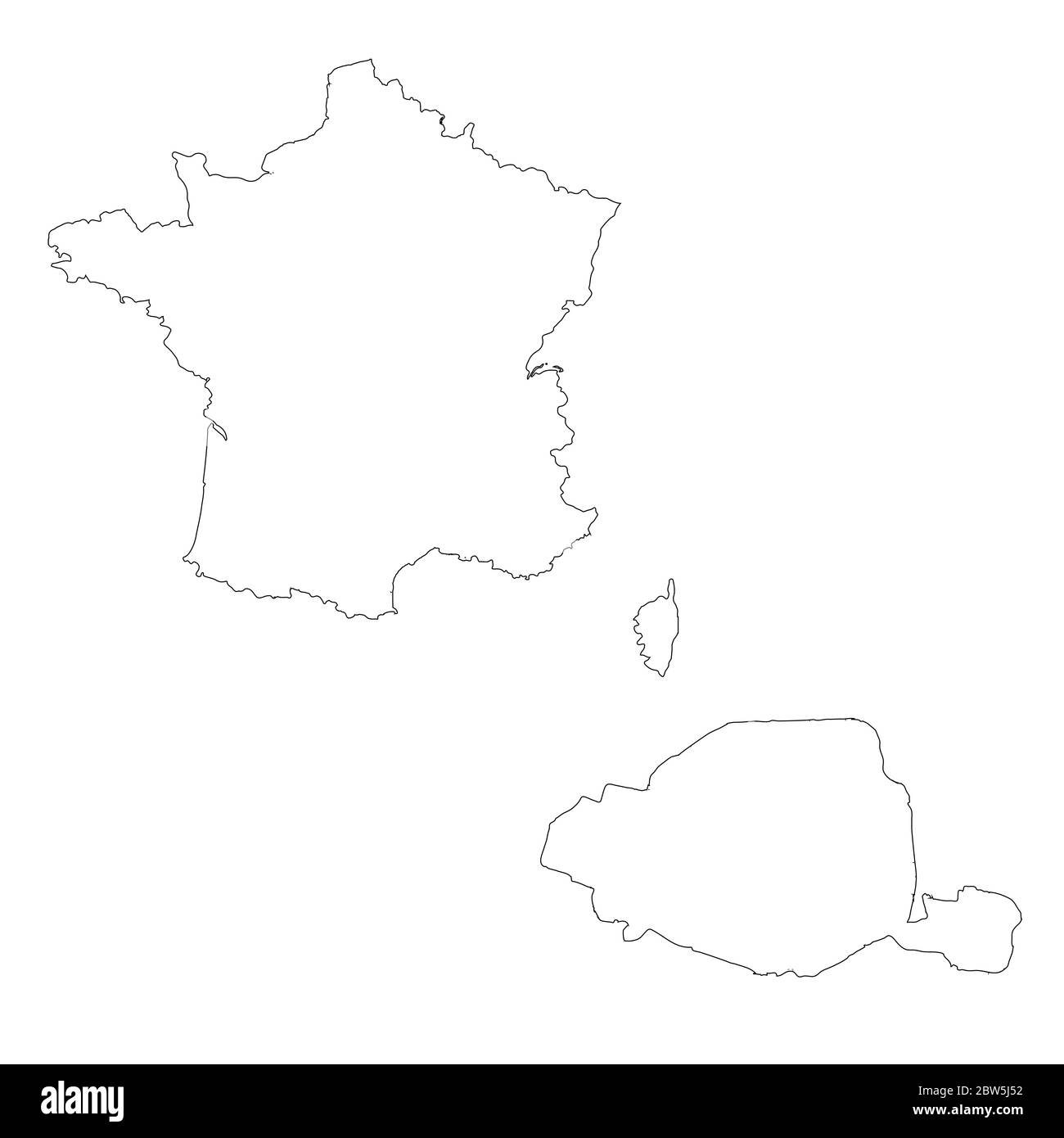 Vector map France and Paris. Country and capital. Isolated vector ...