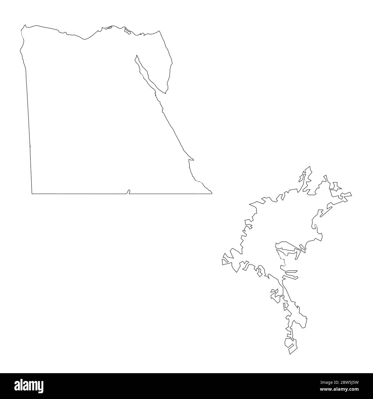 Vector map Egypt and Cairo. Country and capital. Isolated vector ...