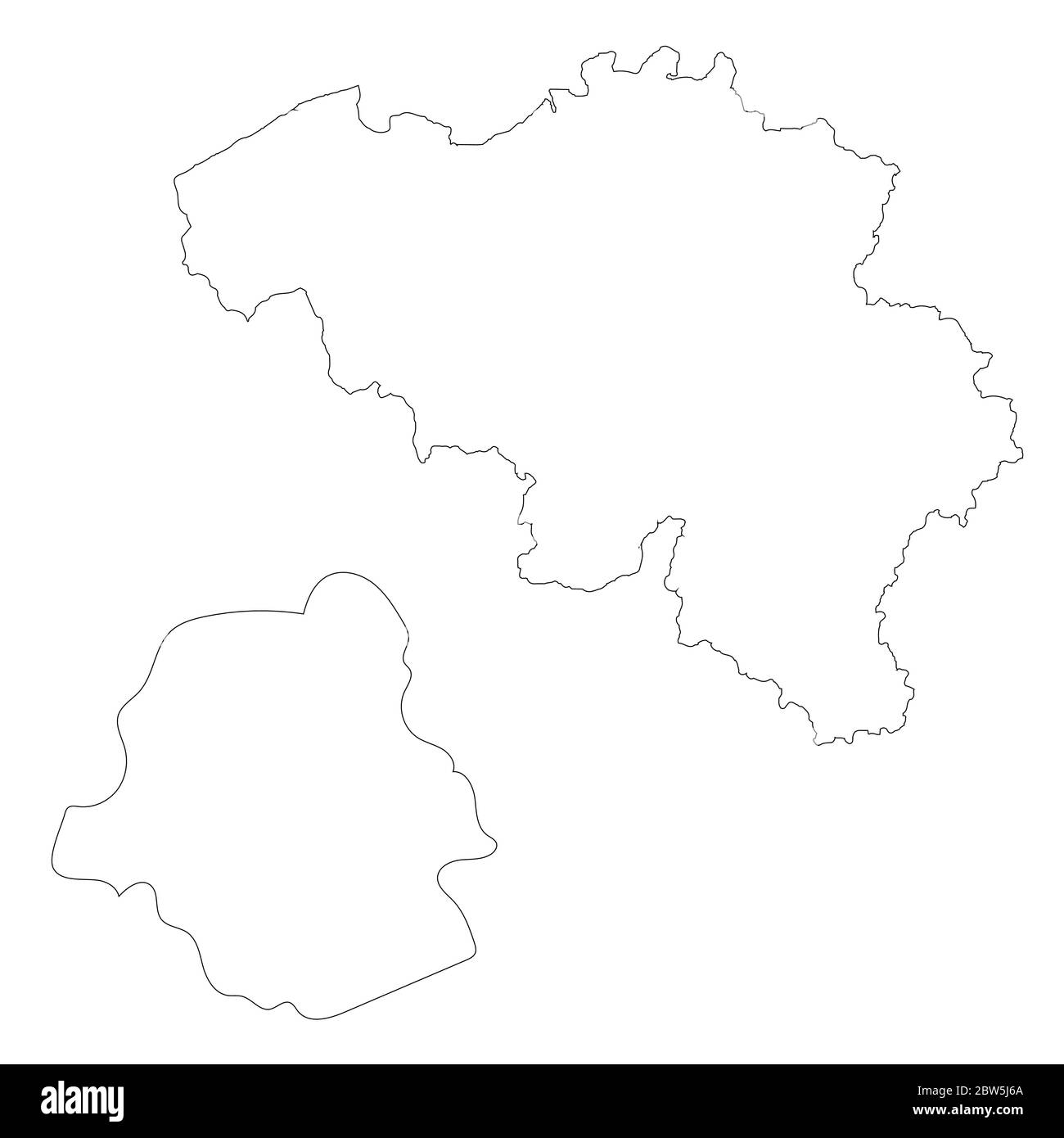 Vector map Belgium and Brussels. Country and capital. Isolated vector ...