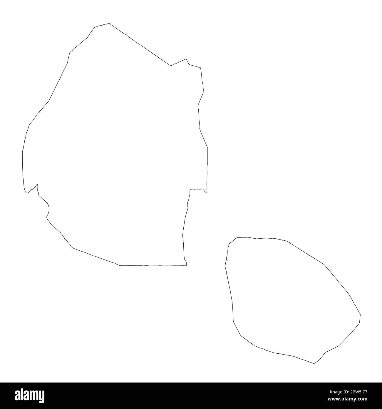 Vector map Esvatini and Mbabane. Country and capital. Isolated vector ...