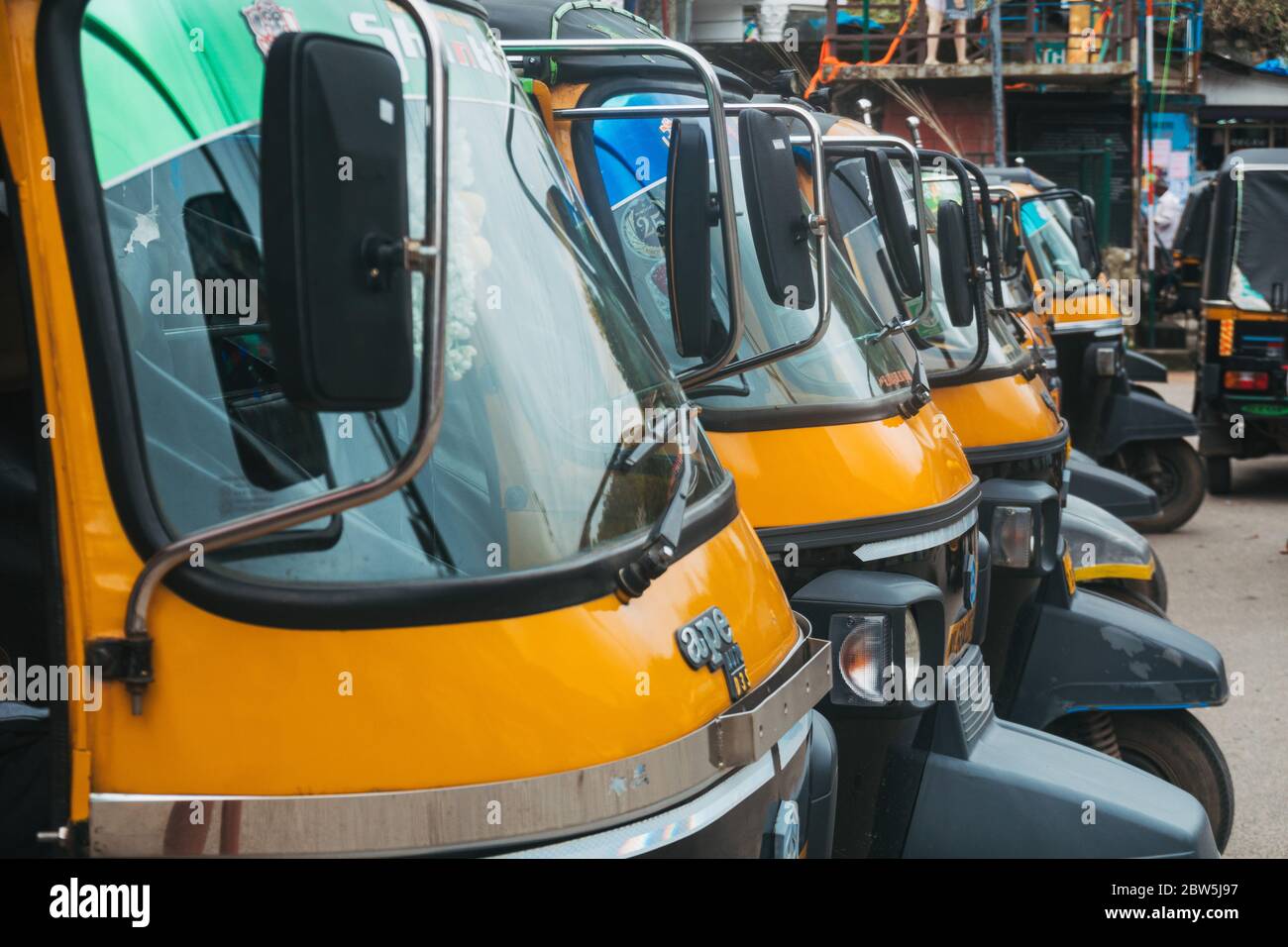 Bajaj auto rickshaws hi-res stock photography and images - Alamy