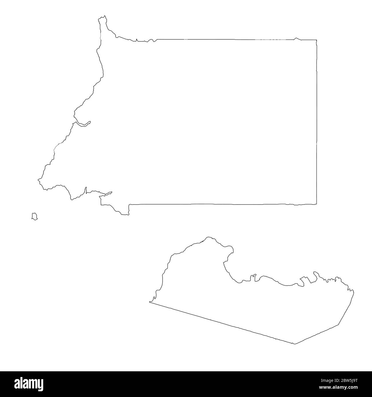 Vector map Equatorial Guinea and Malabo. Country and capital. Isolated ...