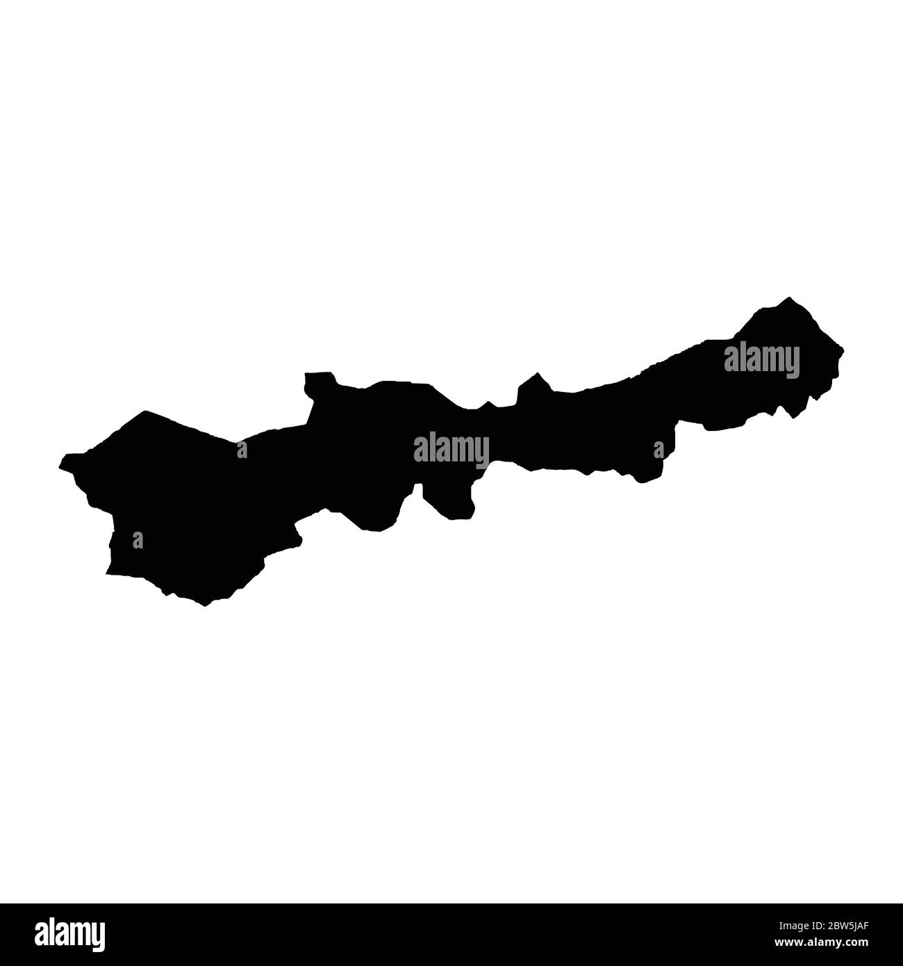 Vector map Dili. Isolated vector Illustration. Black on White ...