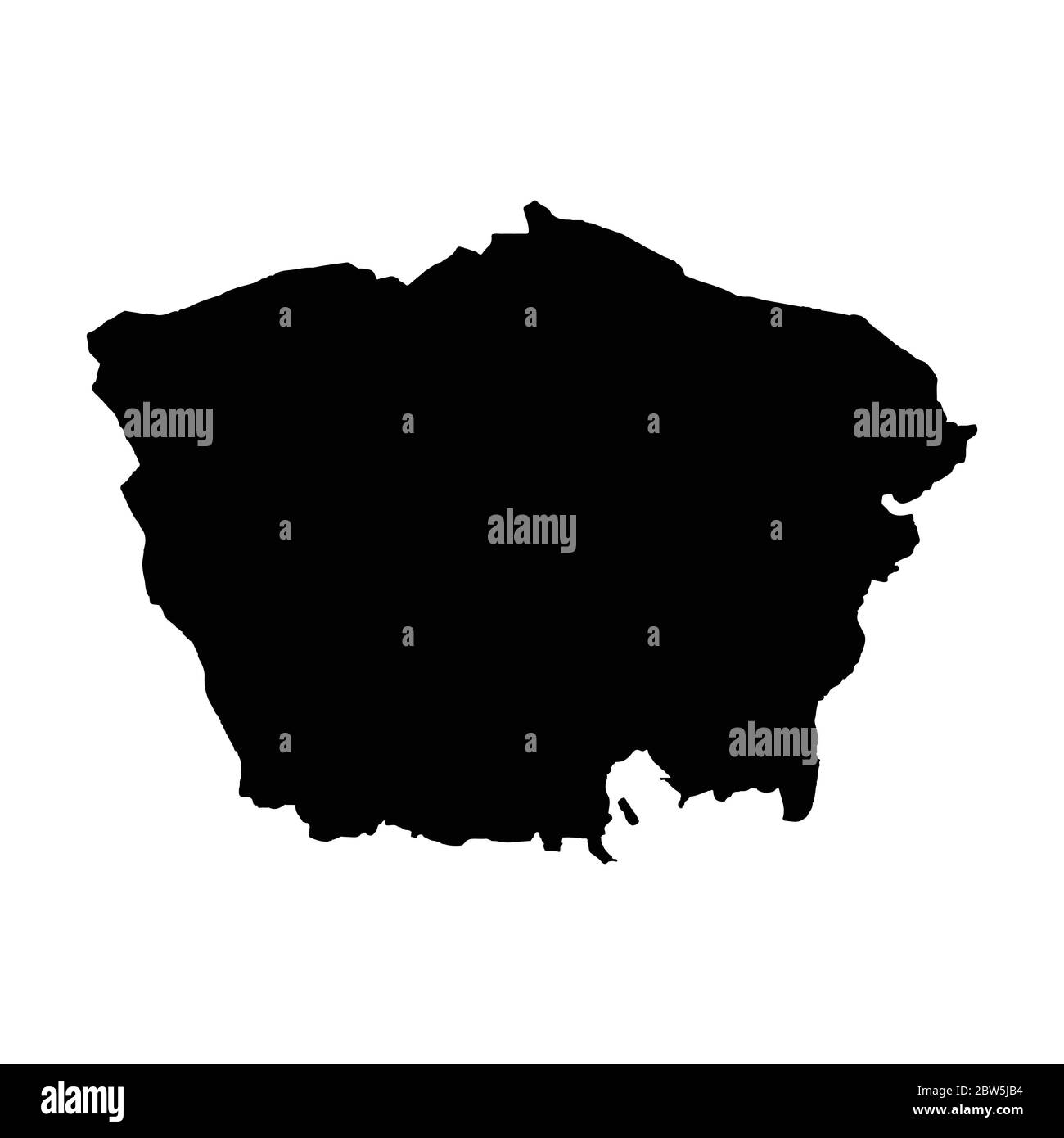 Vector map Praia. Isolated vector Illustration. Black on White ...