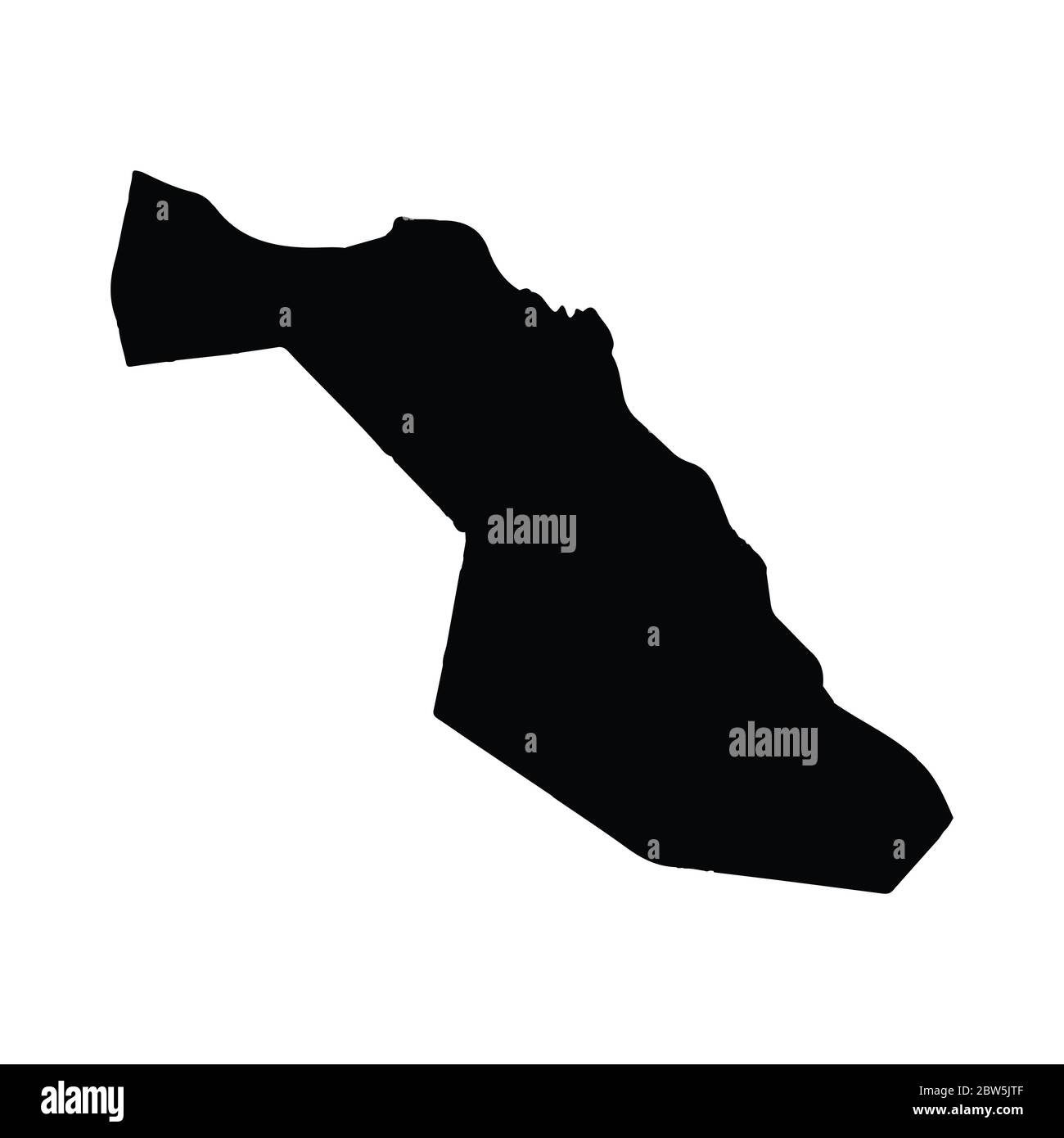 Vector map Muscat. Isolated vector Illustration. Black on White ...