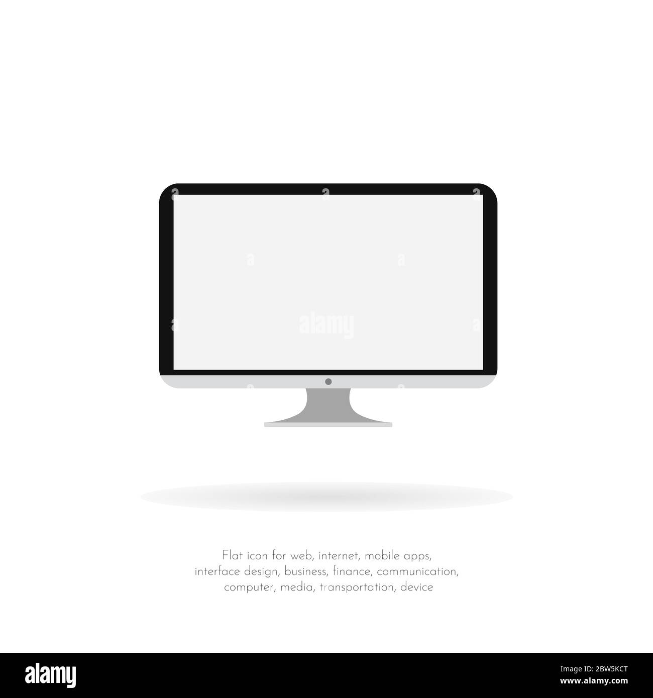 Computer flat icon. Vector Illustration Stock Vector Image & Art - Alamy