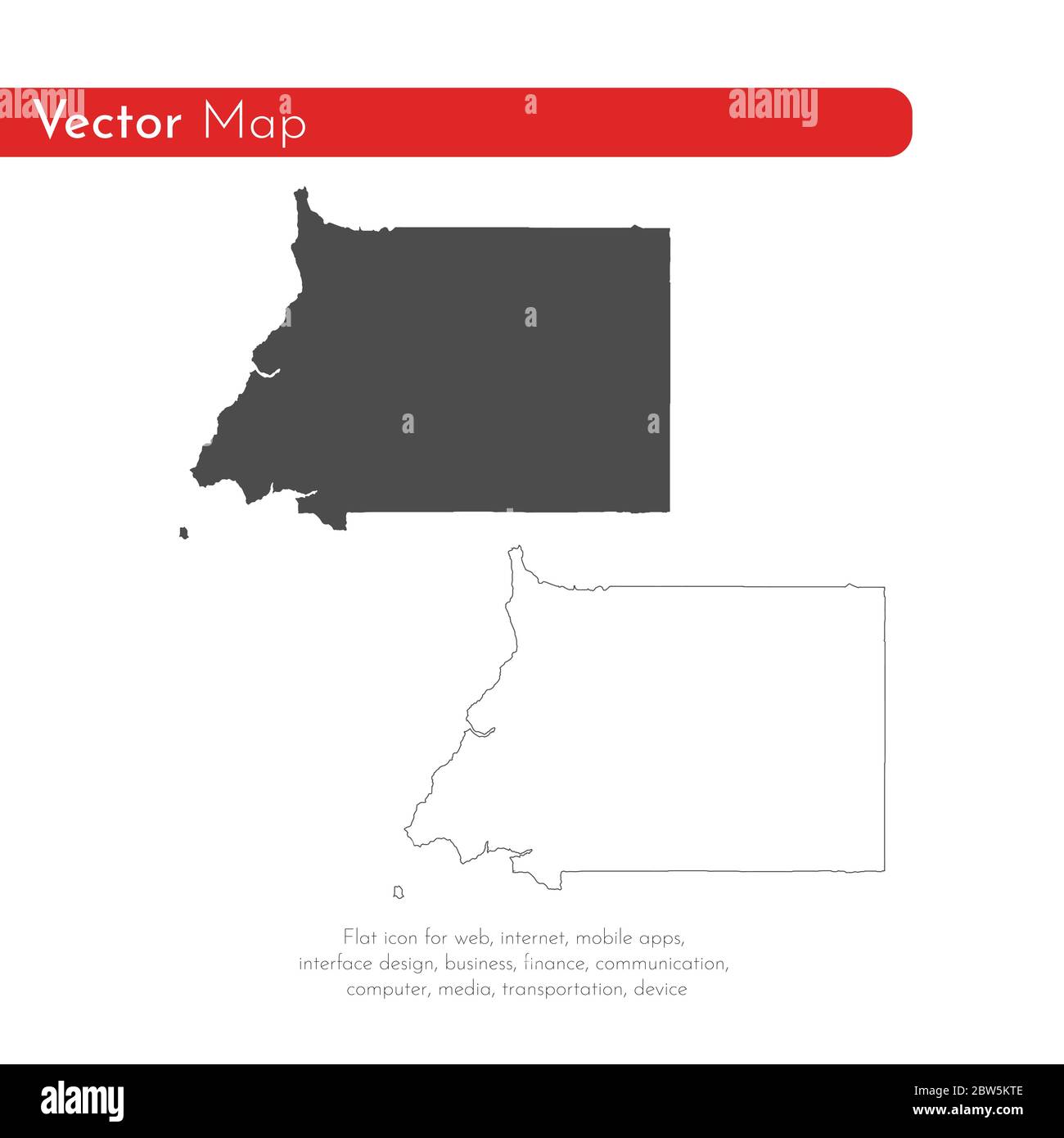 Vector map Equatorial Guinea. Isolated vector Illustration. Black on ...
