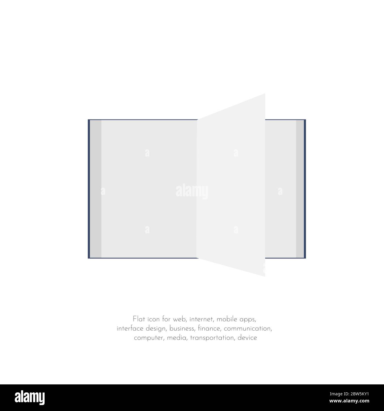 Book flat icons vector Cut Out Stock Images & Pictures - Alamy