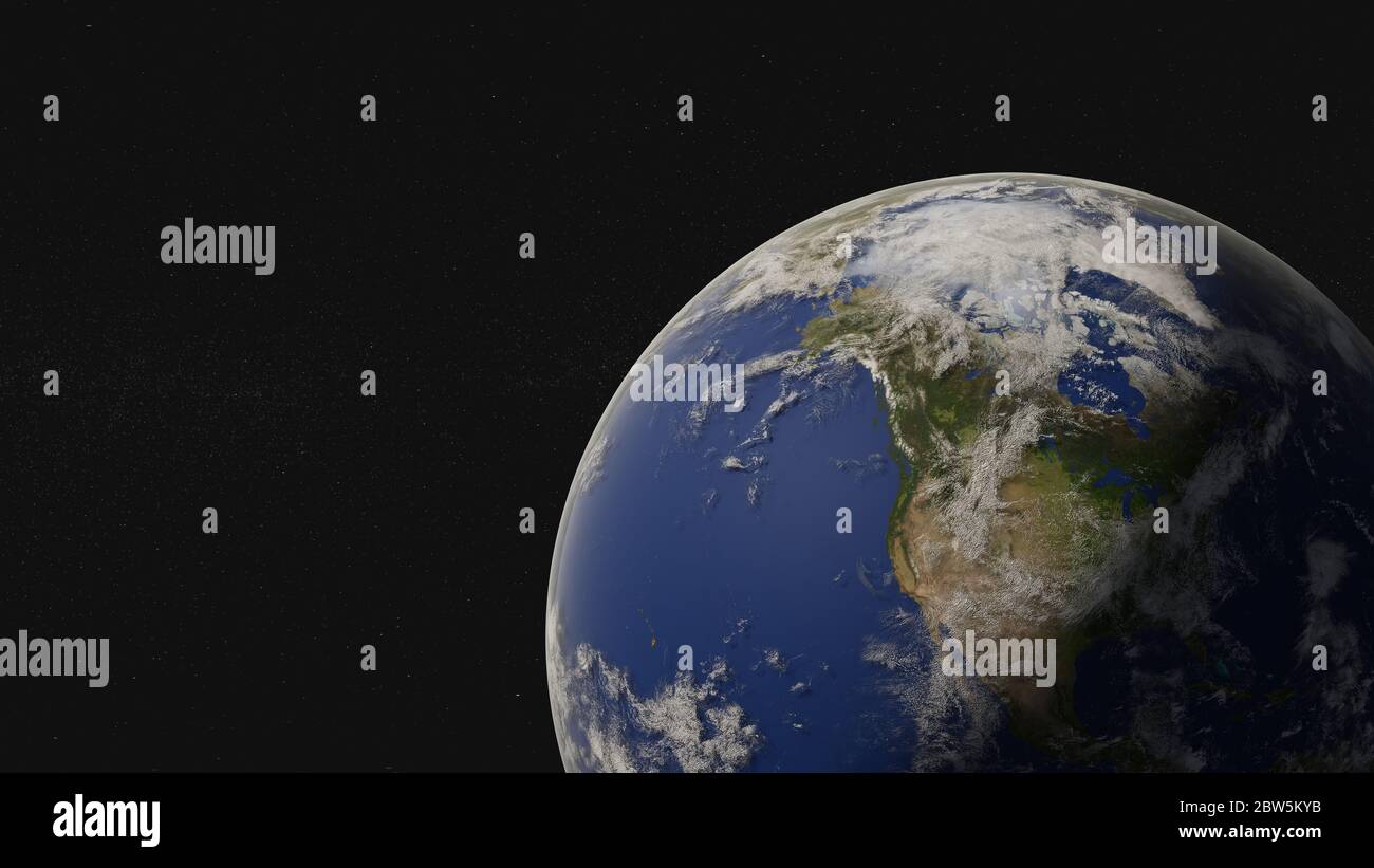 Earth planet of Solar system. North America continent side. Science ...
