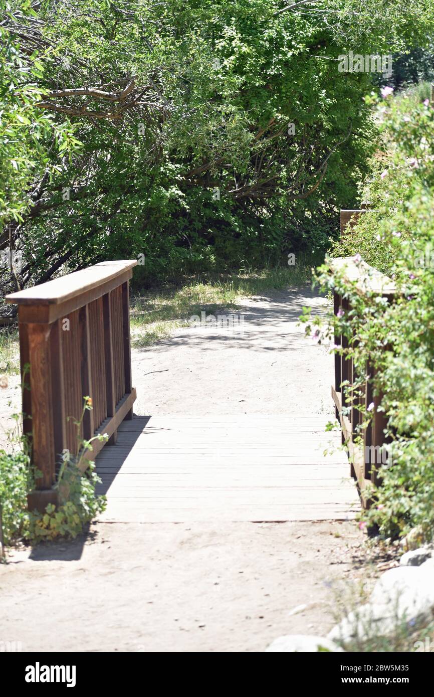 Bridge over Stream Stock Photo - Alamy