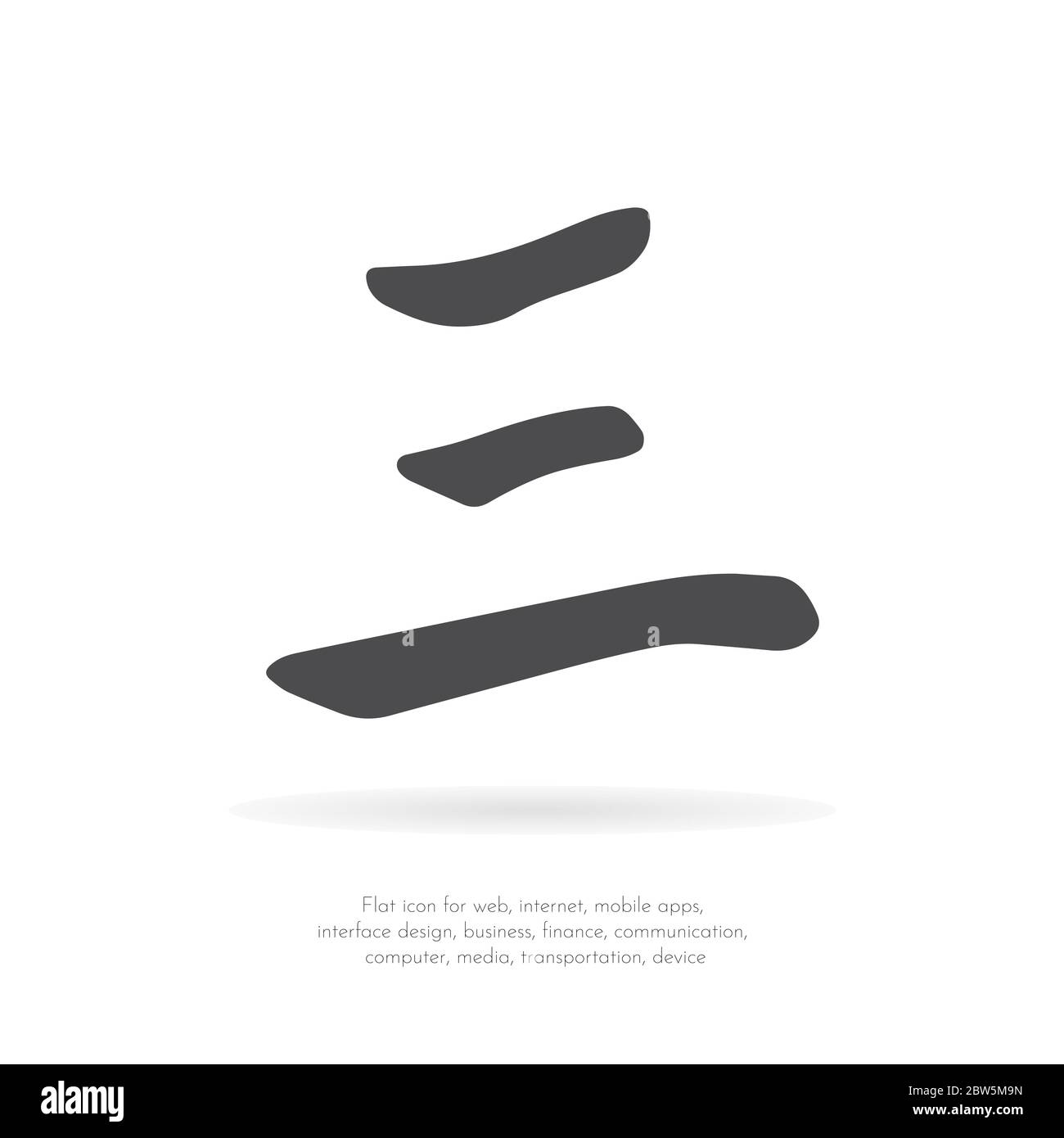 Chinese character three Stock Vector Image & Art - Alamy