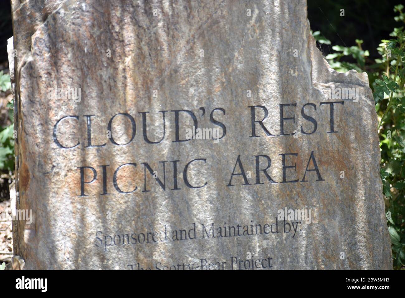 Rock Signage with Quote Stock Photo - Alamy