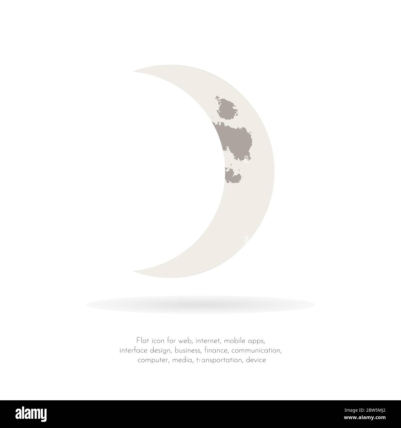 Crescent moon. Vector Illustration Stock Vector Image & Art - Alamy