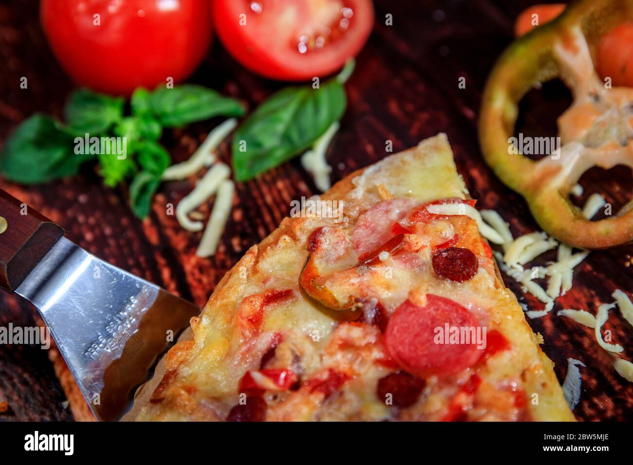 Half pizza crunch hi-res stock photography and images - Alamy
