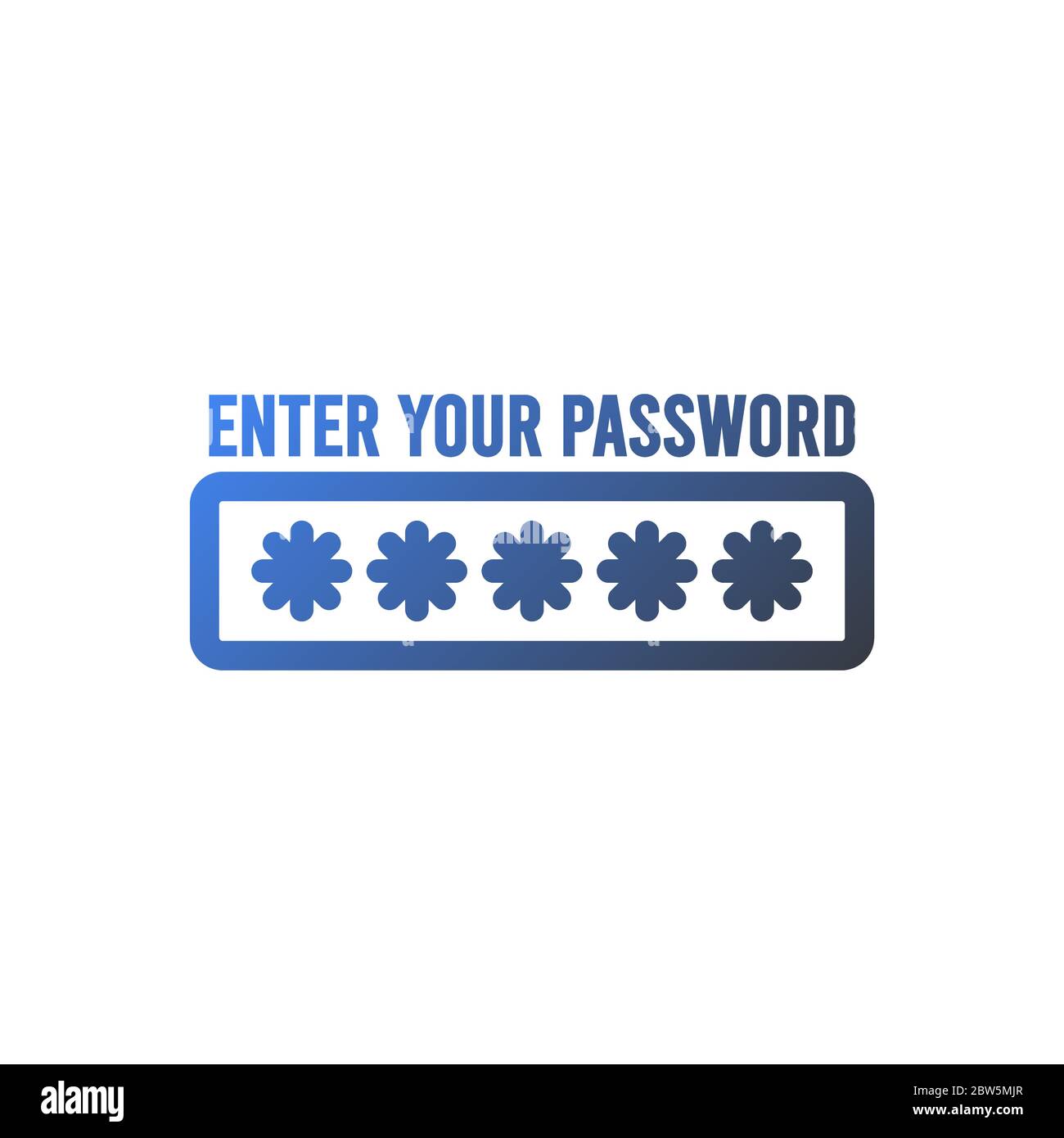 Password Protection Icon. Flat Design. Business Concept Isolated ...