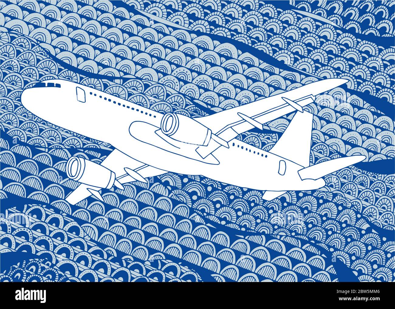 Aircraft Silhouette Illustration High Resolution Stock Photography and ...