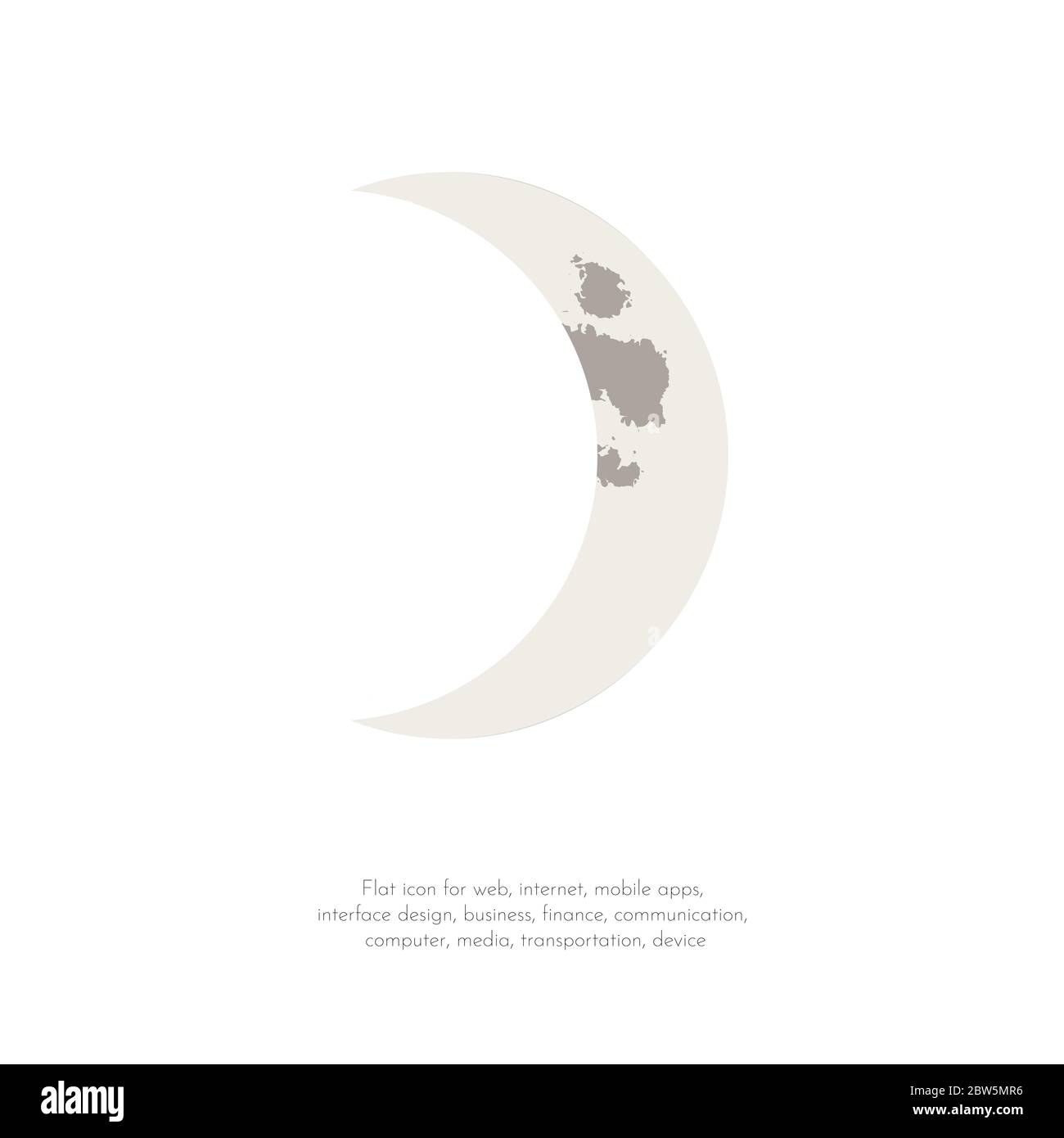 Crescent moon. Vector Illustration Stock Vector Image & Art - Alamy