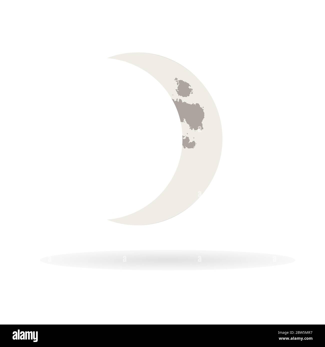 Crescent moon vector illustration Cut Out Stock Images & Pictures - Alamy
