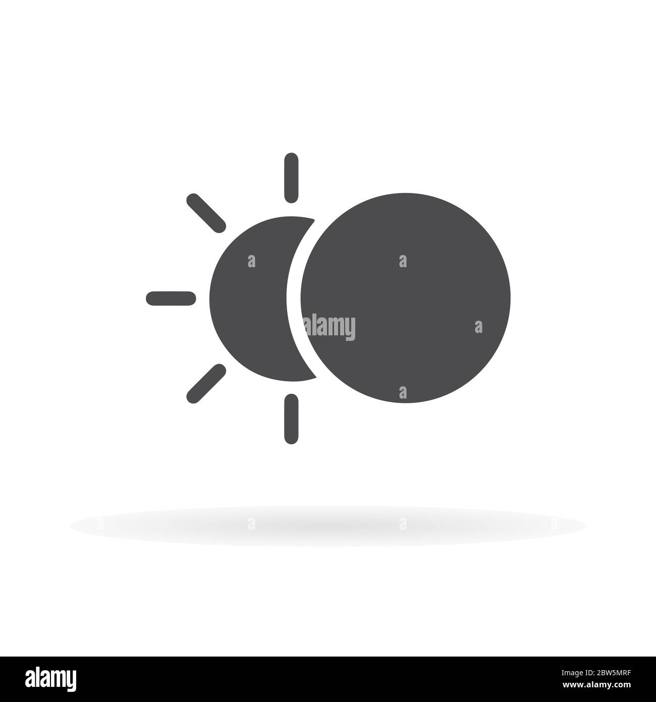 Eclipse Icon. Flat design. Vector Illustration Stock Vector Image & Art ...