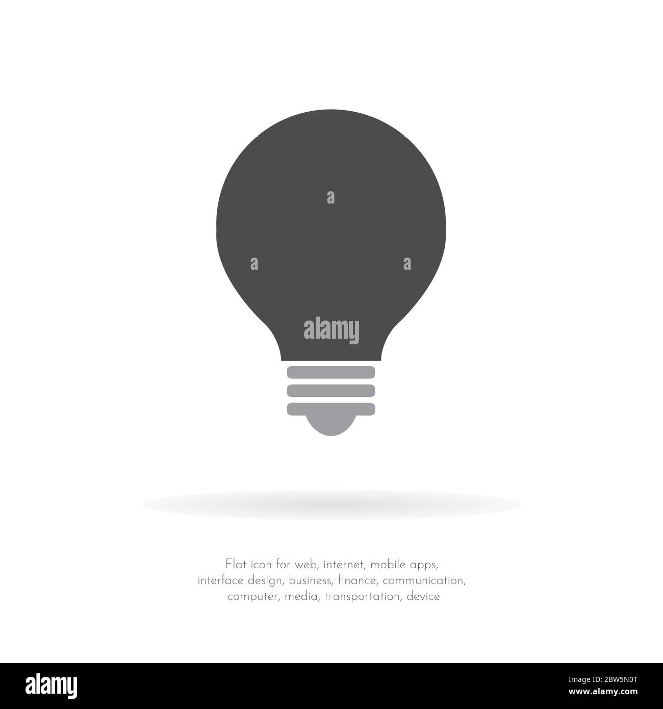 Light bulb icon. Flat design. Vector Illustration Stock Vector Image ...
