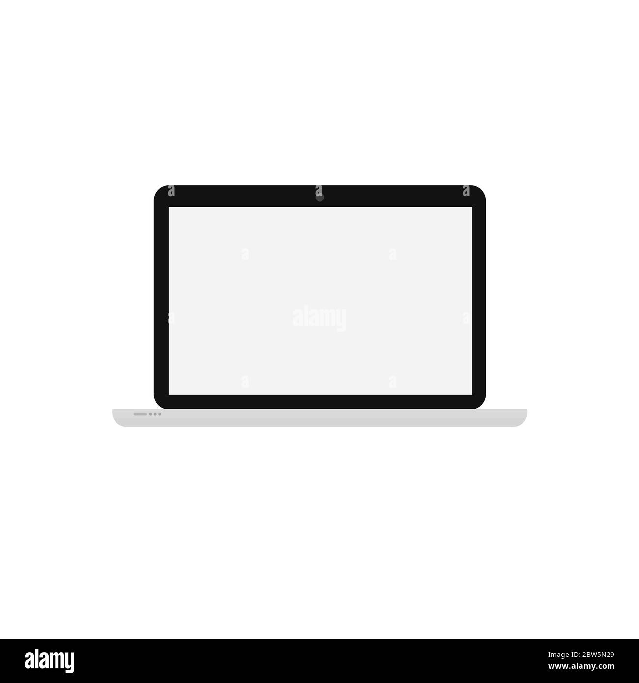 Laptop flat icon. Computer. Vector Illustration Stock Vector Image ...