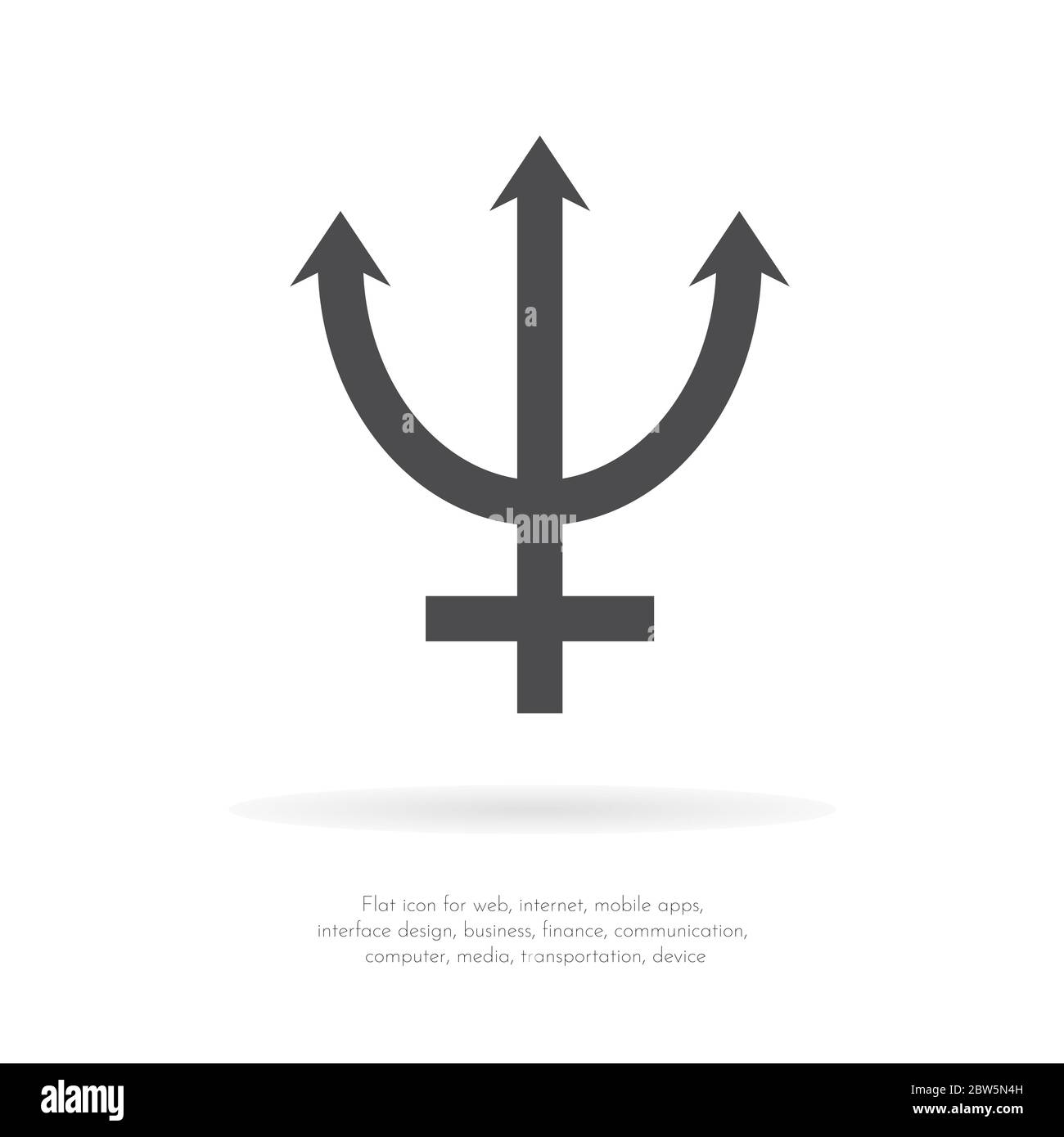 Neptune symbol. Vector icon Stock Vector Image & Art - Alamy