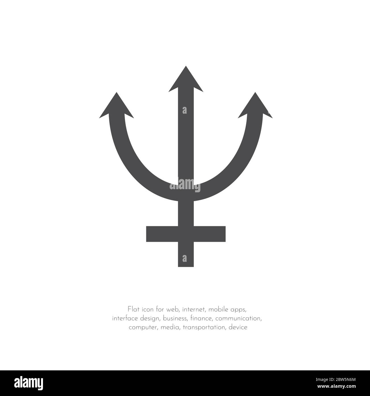 Neptune symbol. Vector icon Stock Vector Image & Art - Alamy