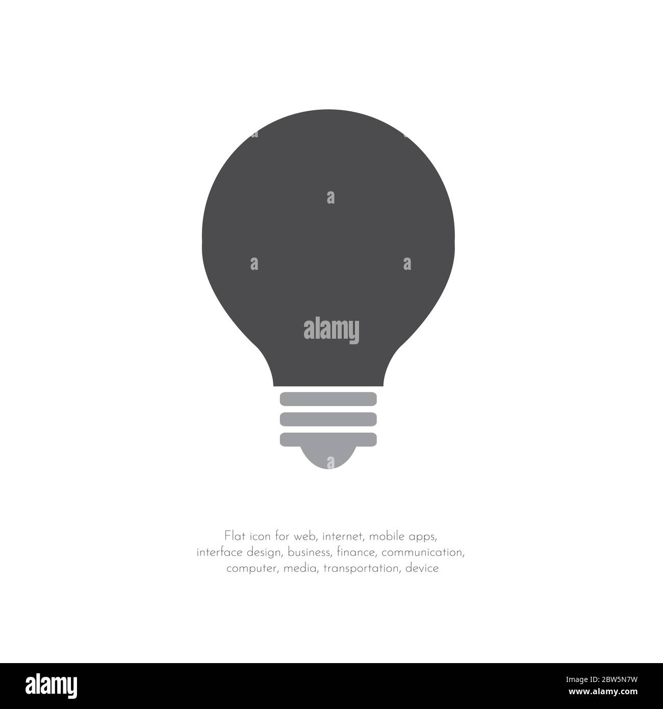 Light bulb icon. Flat design. Vector Illustration Stock Vector Image ...