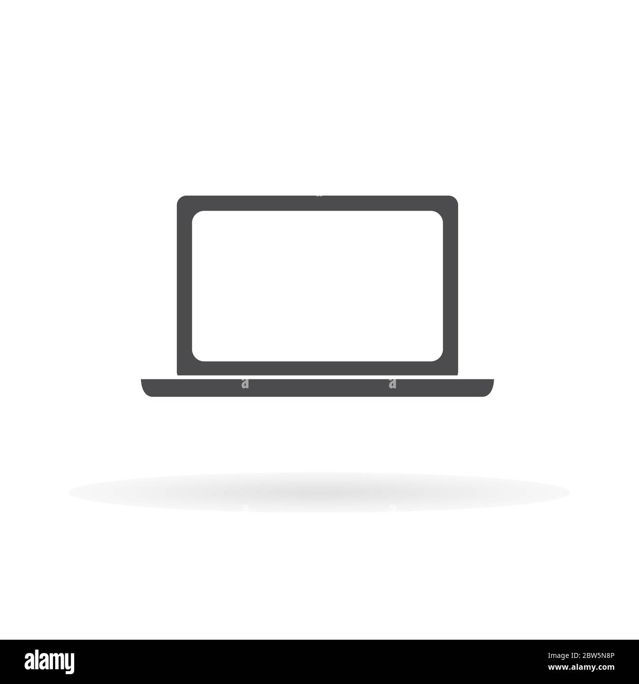 Laptop icon. Flat design style. Vector Illustration Stock Vector Image ...