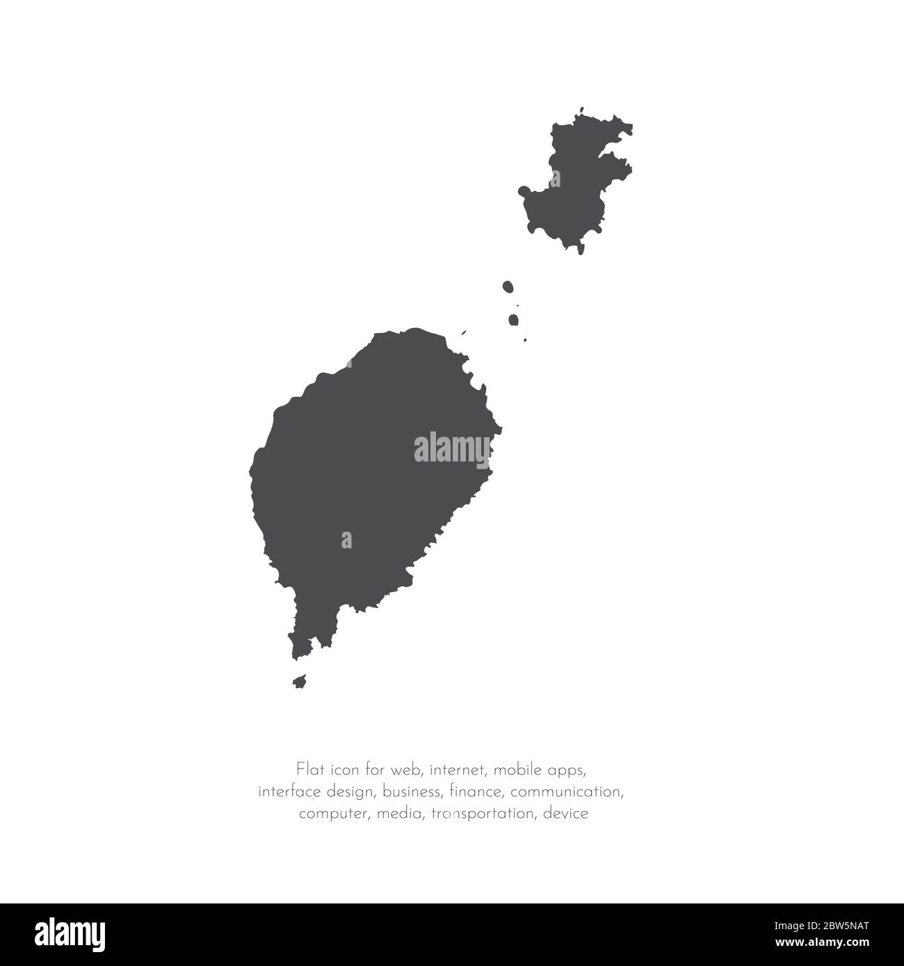 Vector map Sao Tome and Principe. Isolated vector Illustration. Black ...