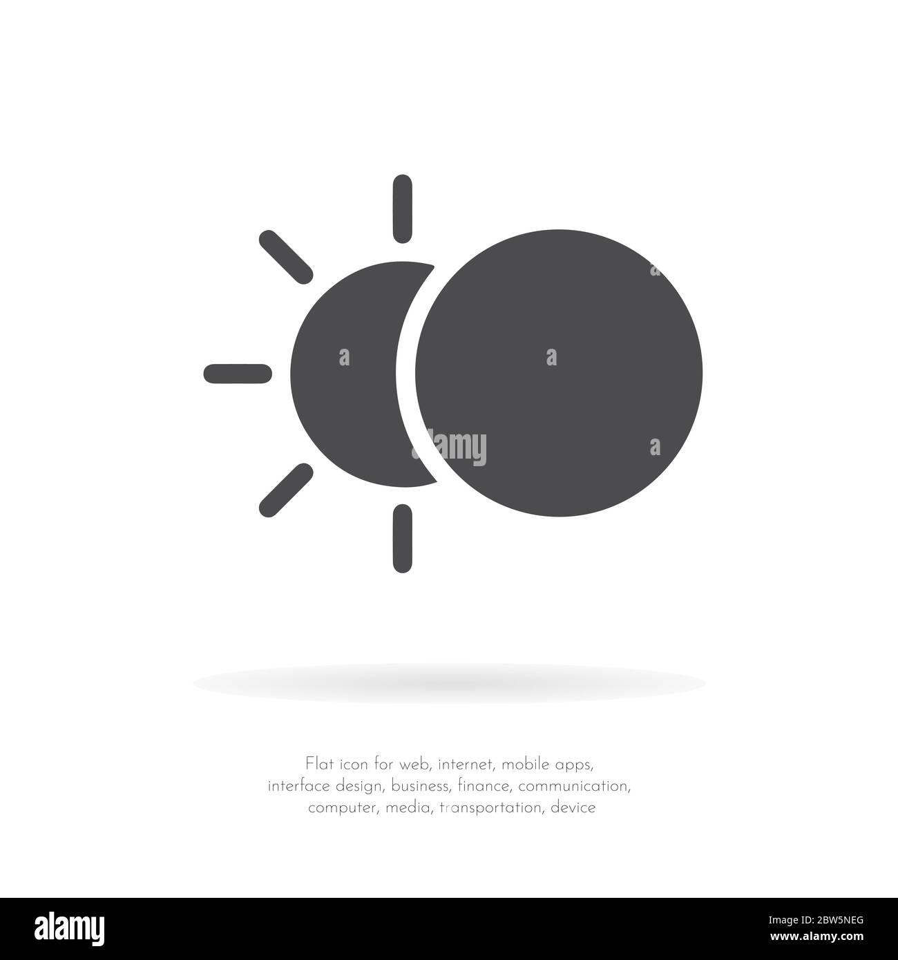 Eclipse Icon. Flat design. Vector Illustration Stock Vector Image & Art ...