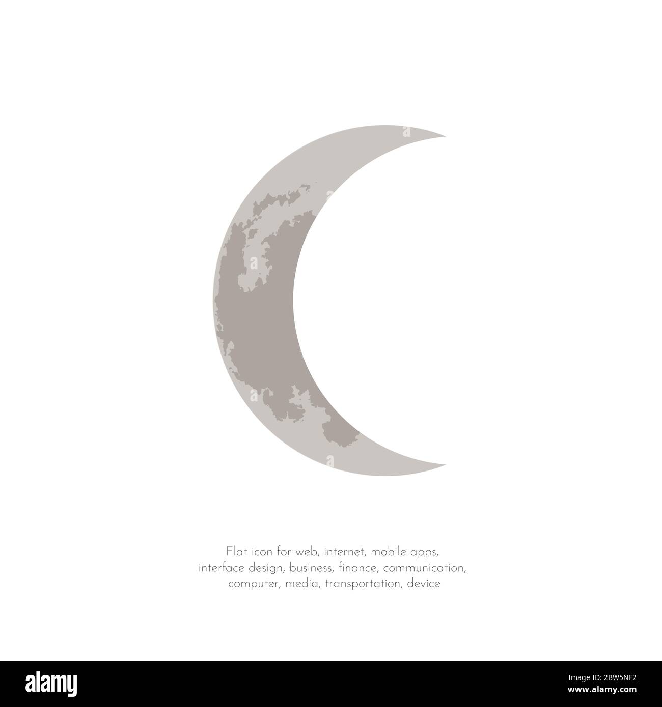 Crescent moon. Vector Illustration Stock Vector Image & Art - Alamy