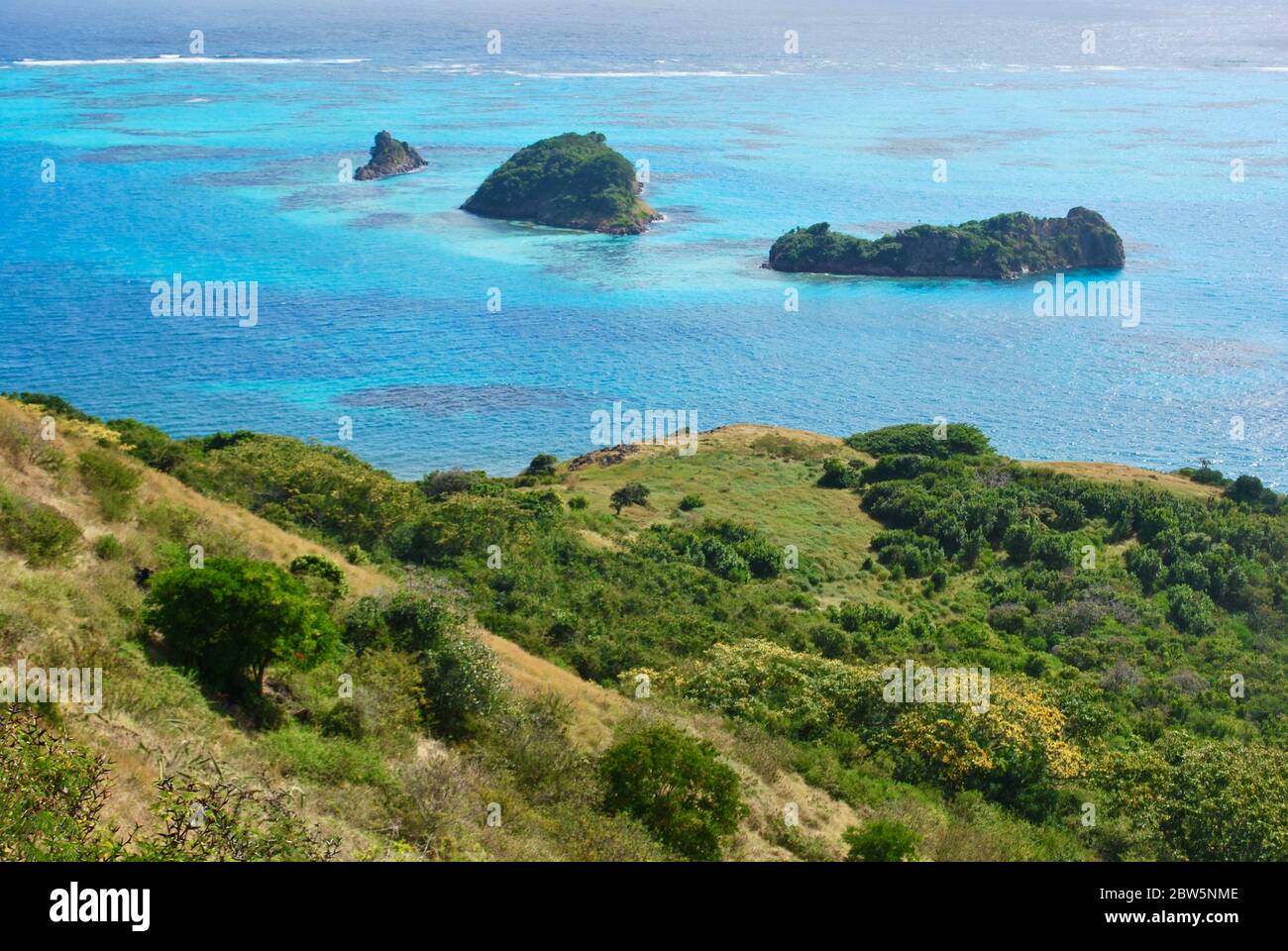 cays off island of Providencia (in English, Providence), Colombia Stock ...
