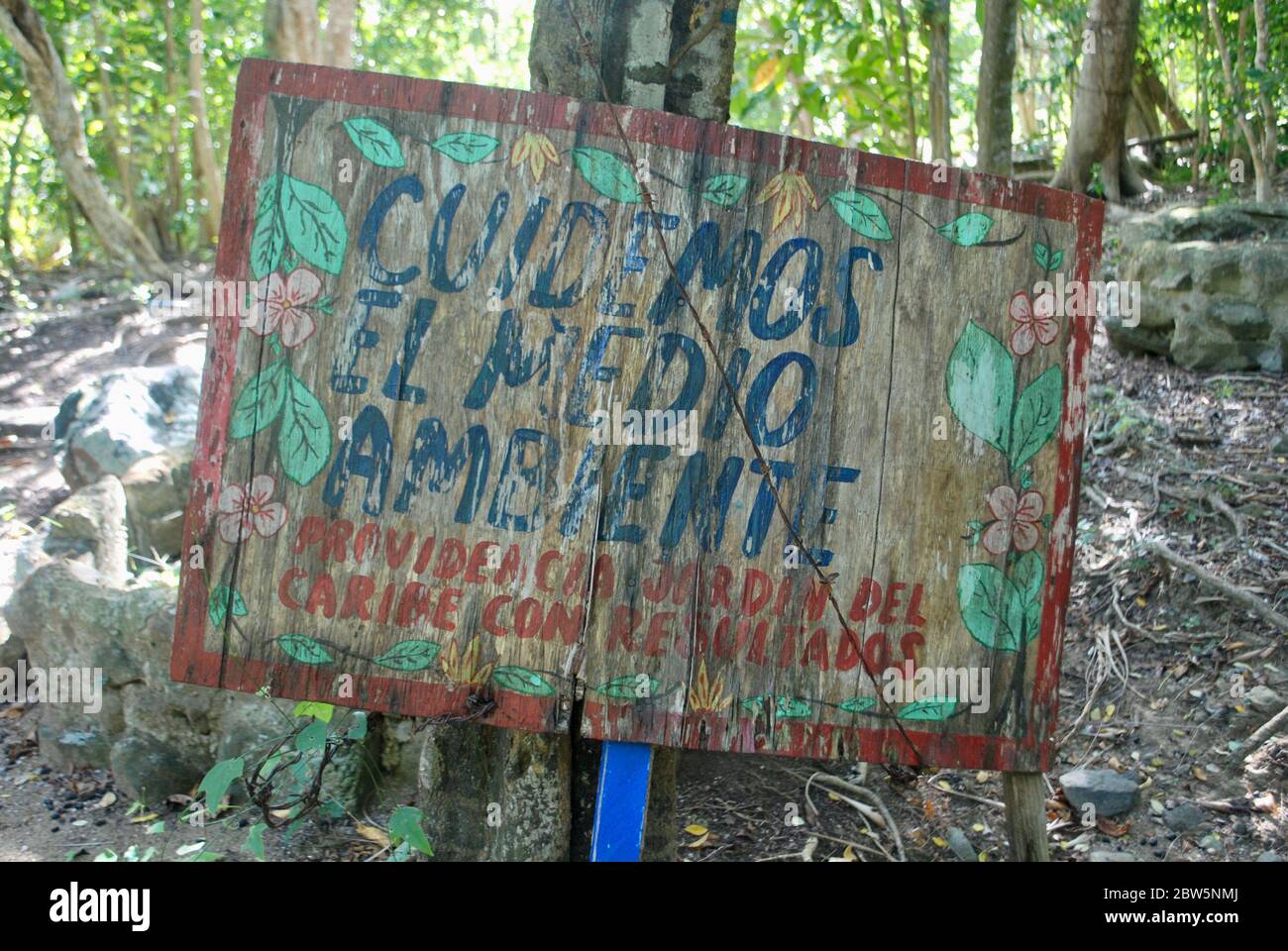 environmental protection sign, island of Providencia (in English ...